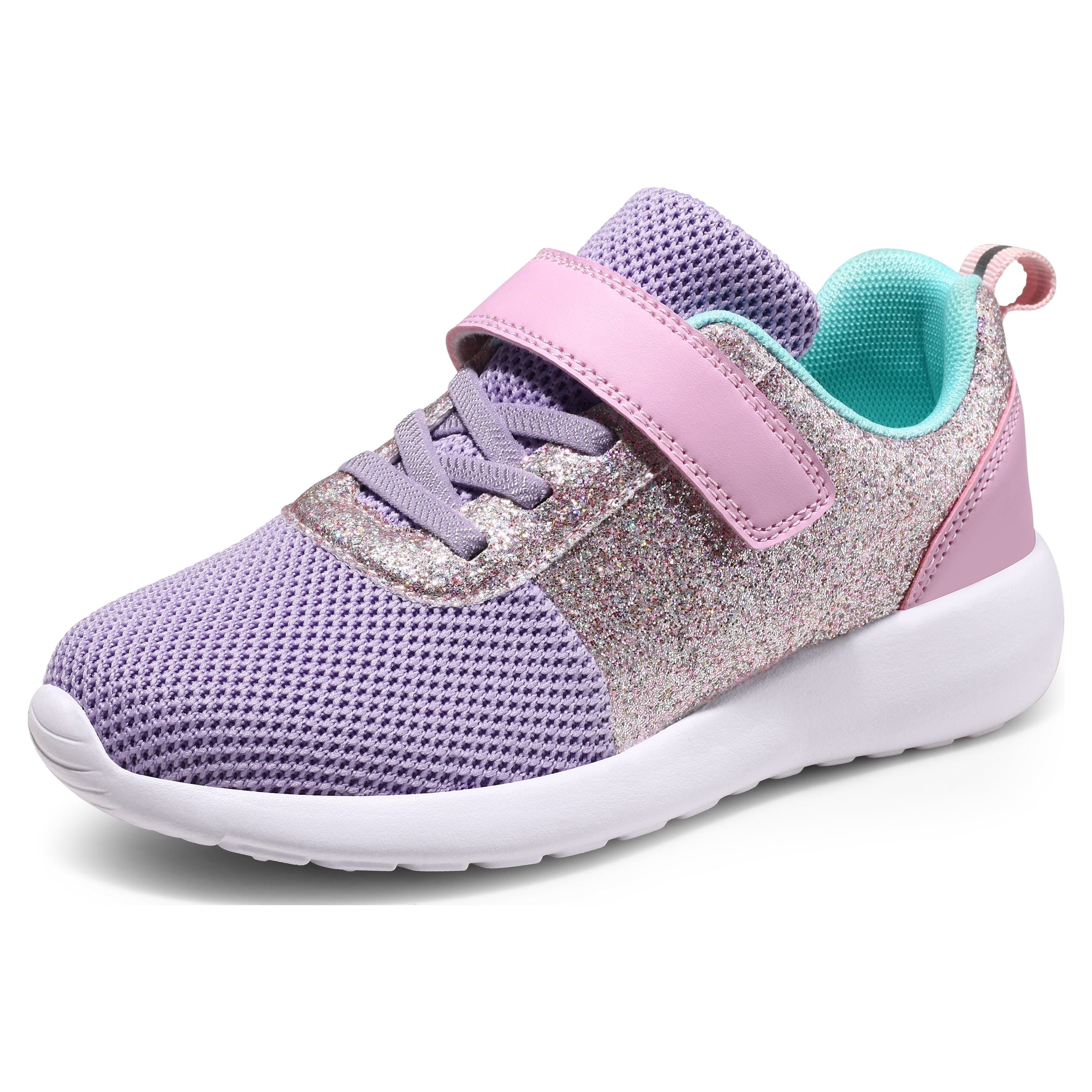 Harvest Land Toddler Girls Glitter Sneakers, Breathable Running Shoes, Fashion Tennis, Size 6-12 ...