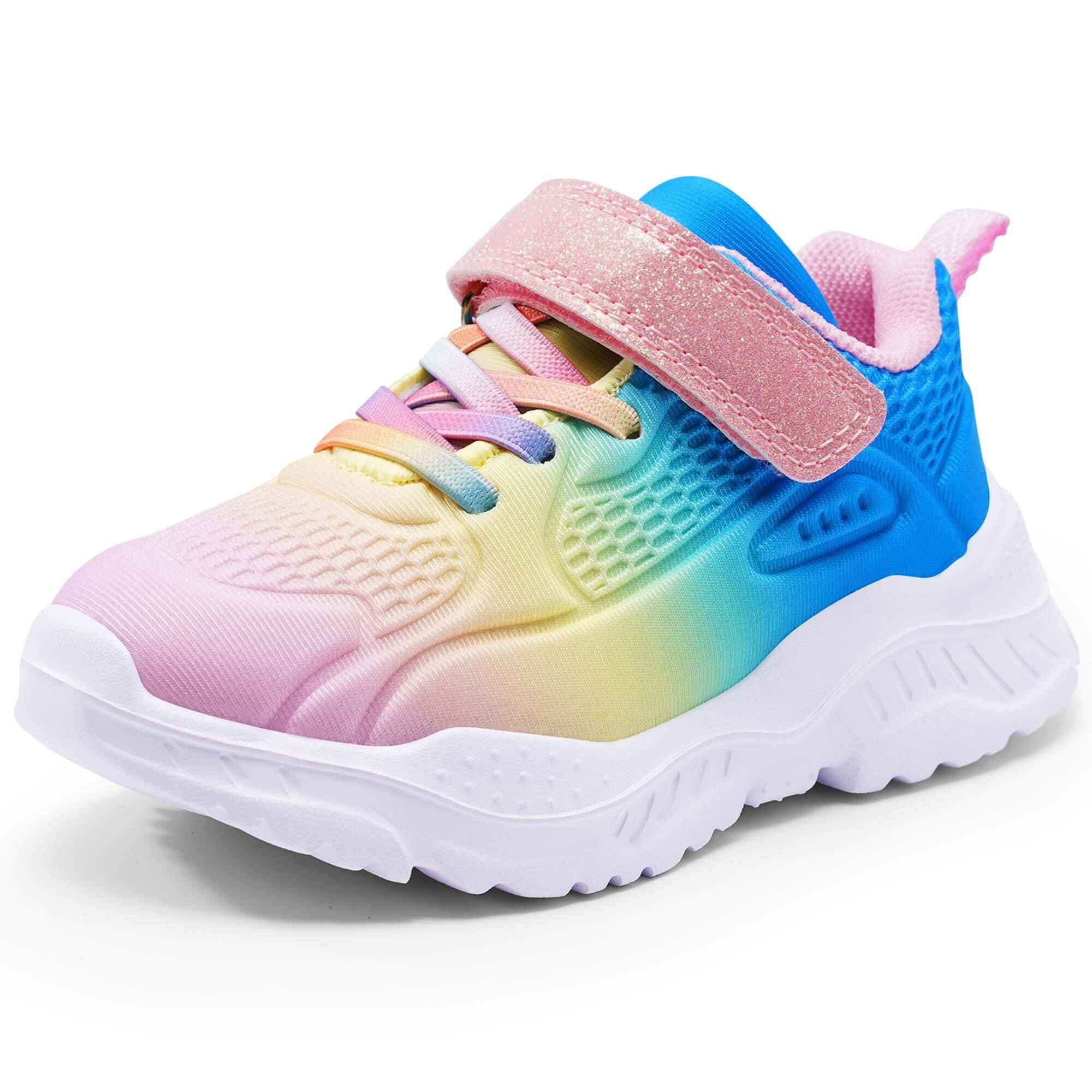 HARVEST LAND Girls Glitter Sneakers Slip-on Athletic Tennis Shoes for ...