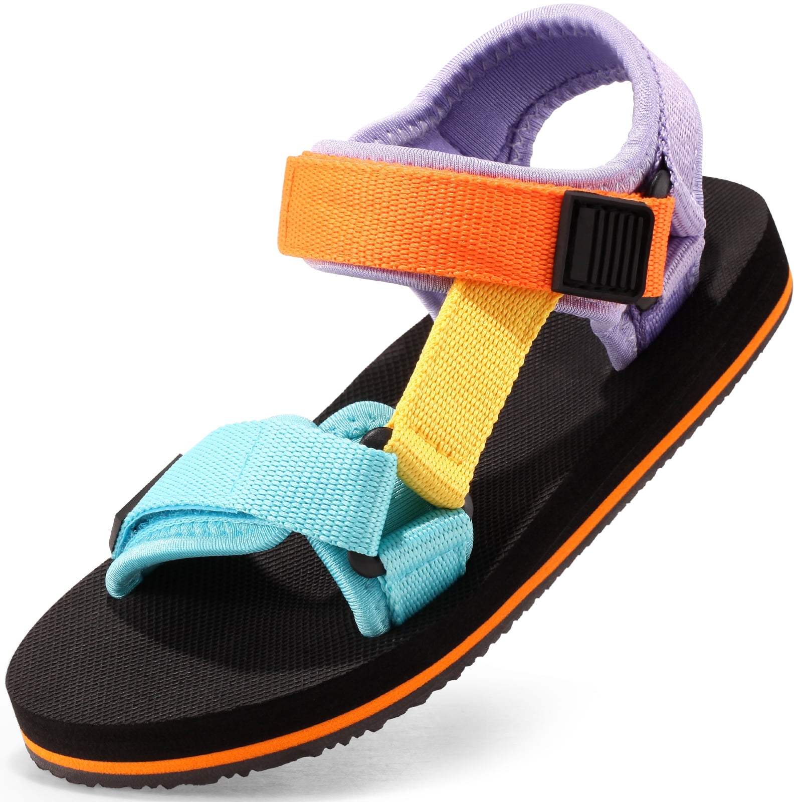HARVEST LAND Girls Beach Sandals with Adjustable Straps Little Kids ...