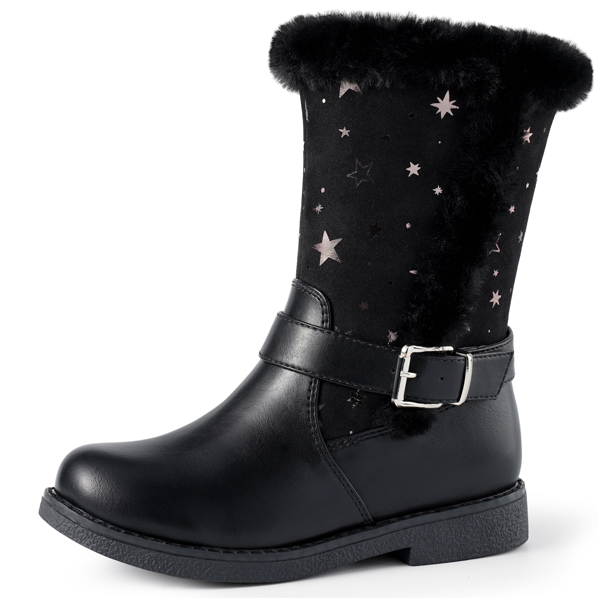 HARVEST LAND Toddler Girls Boots Mid-Calf Warm Girls Sweater Boots With ...