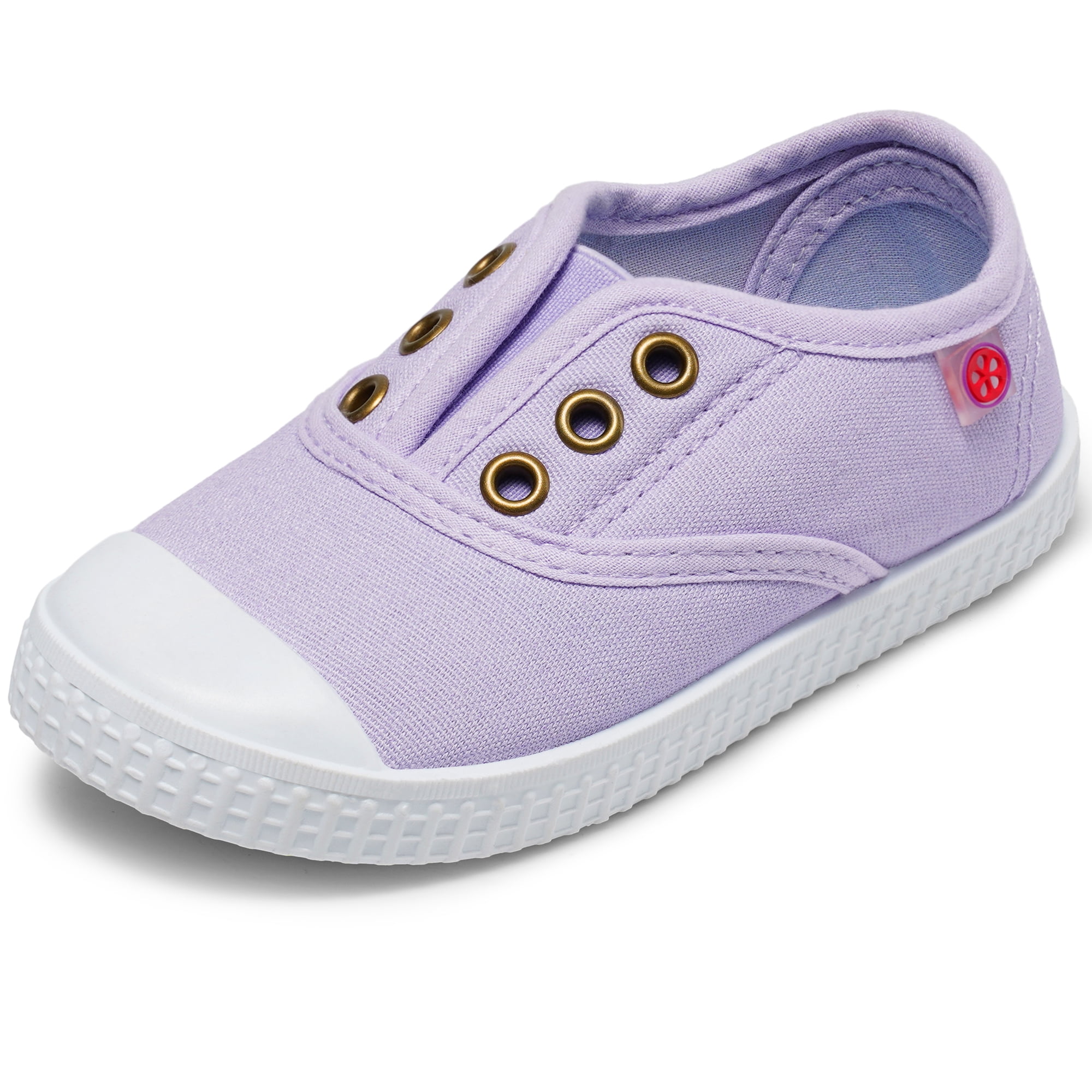 HARVEST LAND Toddler Sneakers Girls Canvas Shoes Cute Slip on White ...