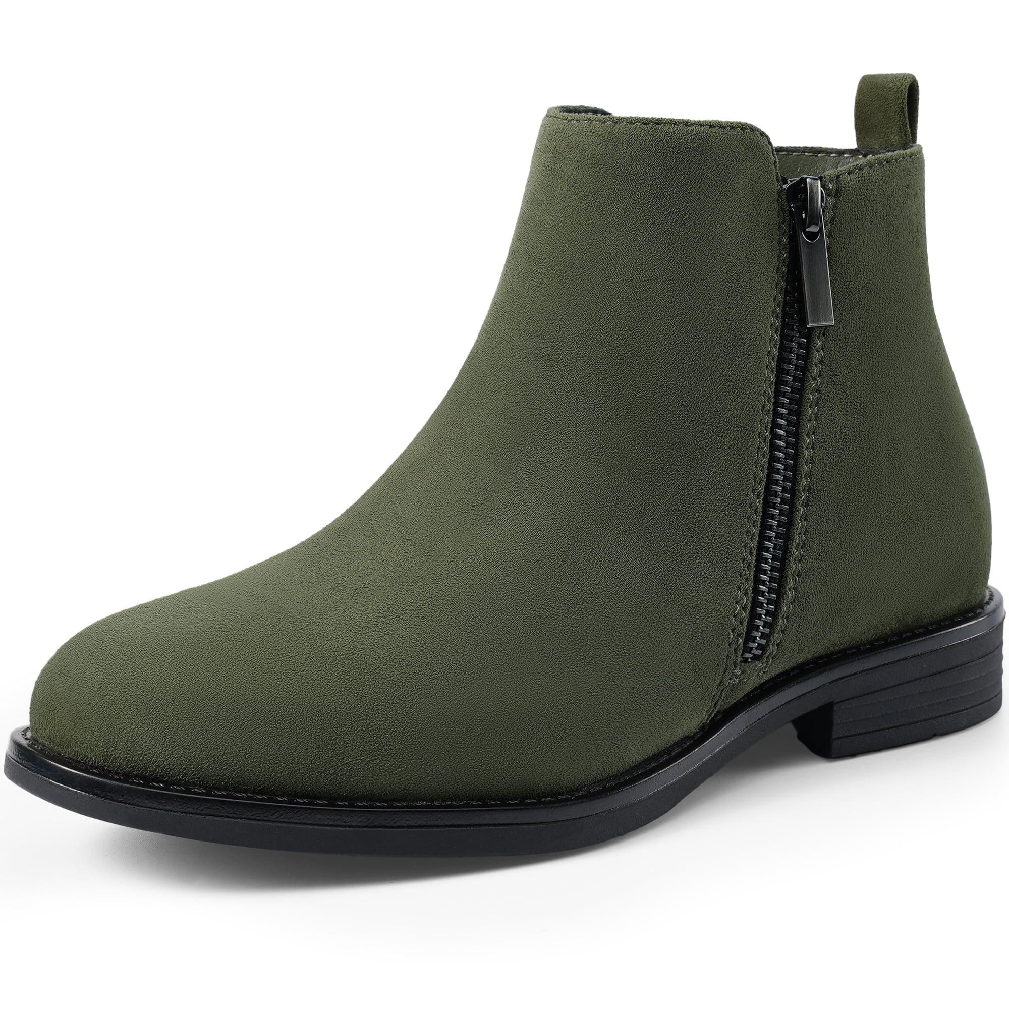 HARVEST LAND Women Chelsea Boots Zip up Short Ankle Flat Booties for ...