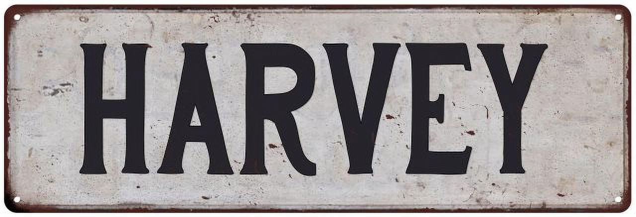 HARVEY Vintage Look Rustic Chic Metal Sign 8x24 108240036437 - Walmart.com