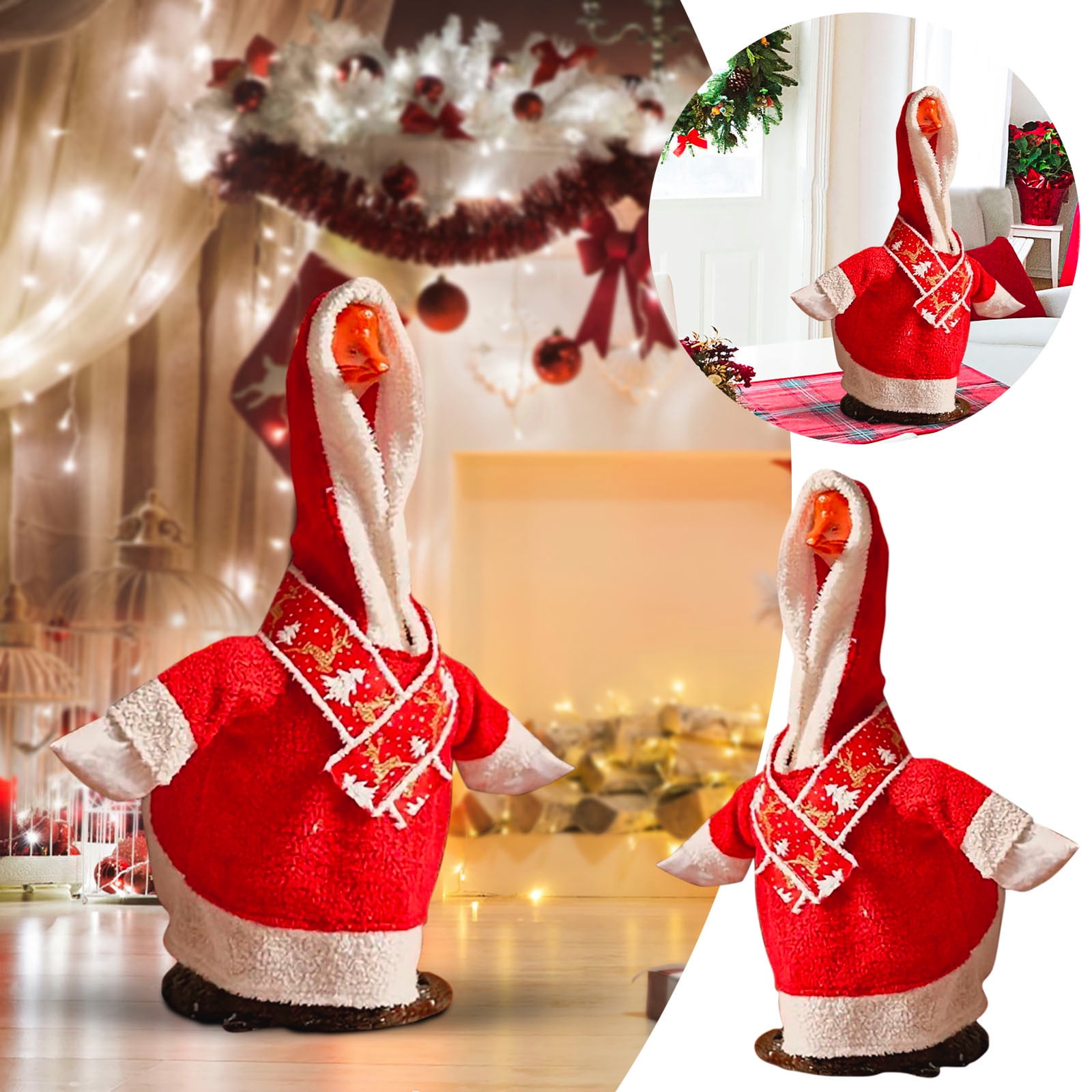 HASACHYL Christmas Goose Costume, 23-Inch Large White Holiday Outfit ...