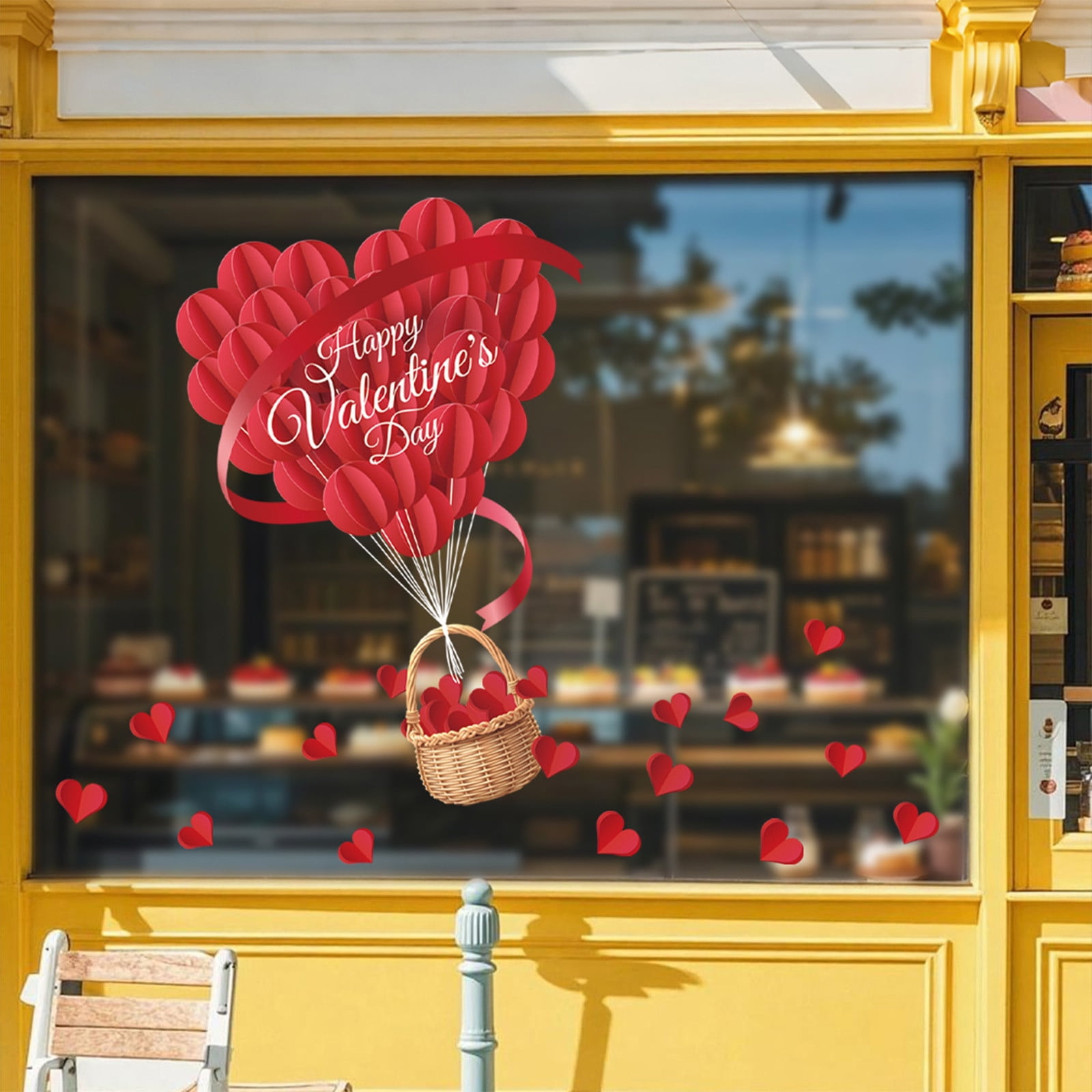 HASACHYL Valentines Day Decorative Stickers Sweet Gift Box Window ...