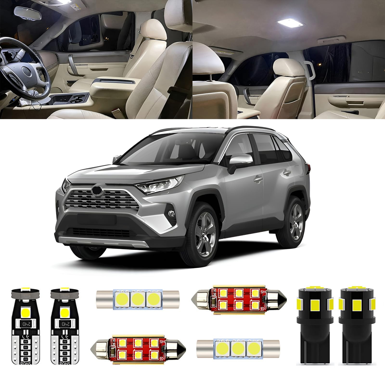 HASAIKA 2 Pcs Car RRF12 Door Light, Wireless Door Lighting Ambient ...