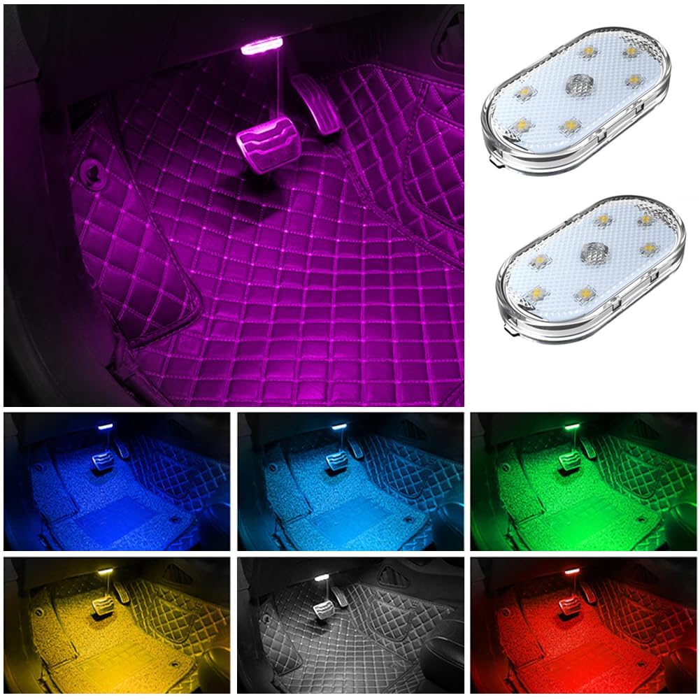 HASAIKA Car Interior Lighting, RRF12 LED Reading Light, 7 Color ...