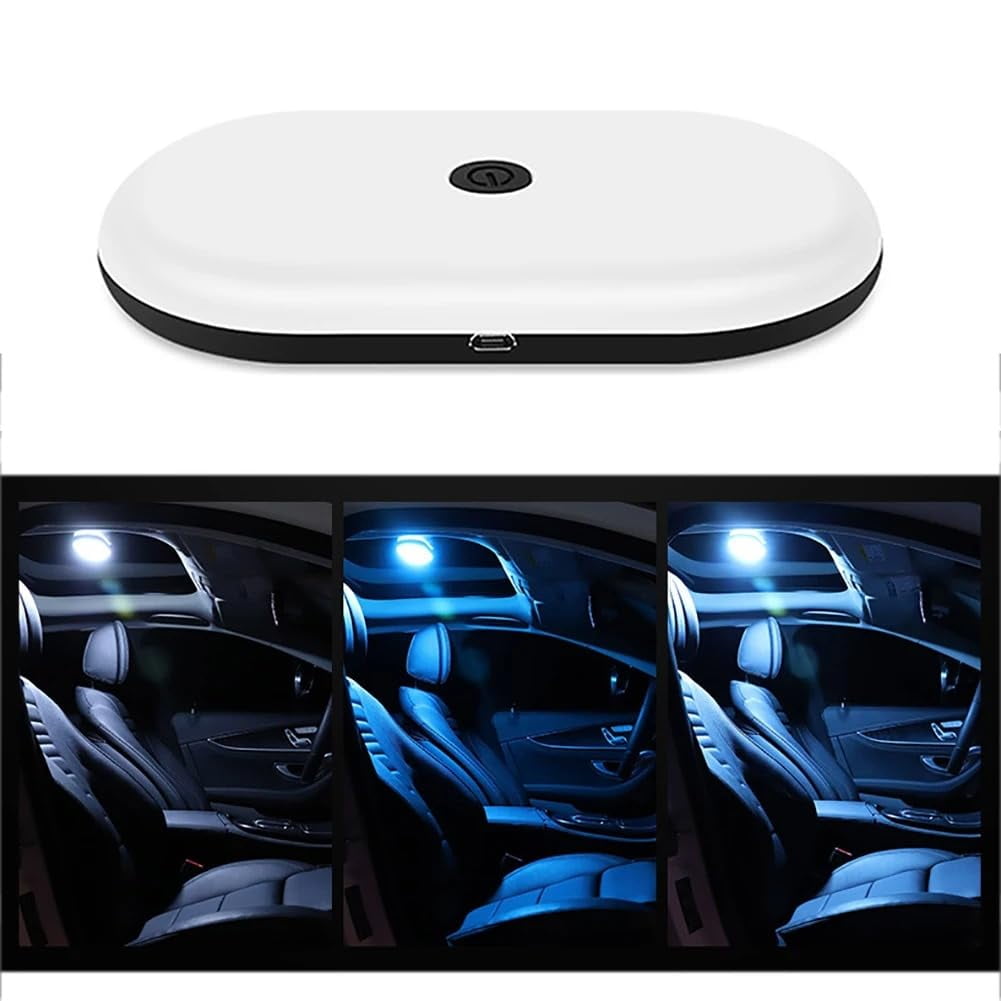 HASAIKA Car Roof Light LED Car Interior Dome Light USB Rechargeable ...