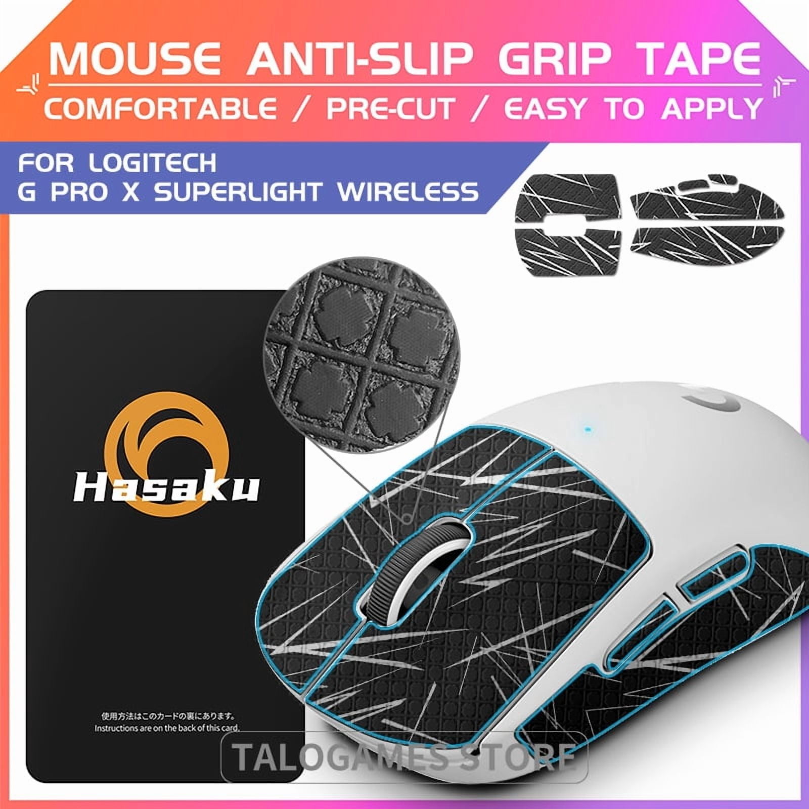 HASAKU Mouse Grip Tape for Logitech G PRO X Superlight Wireless, 1 ...