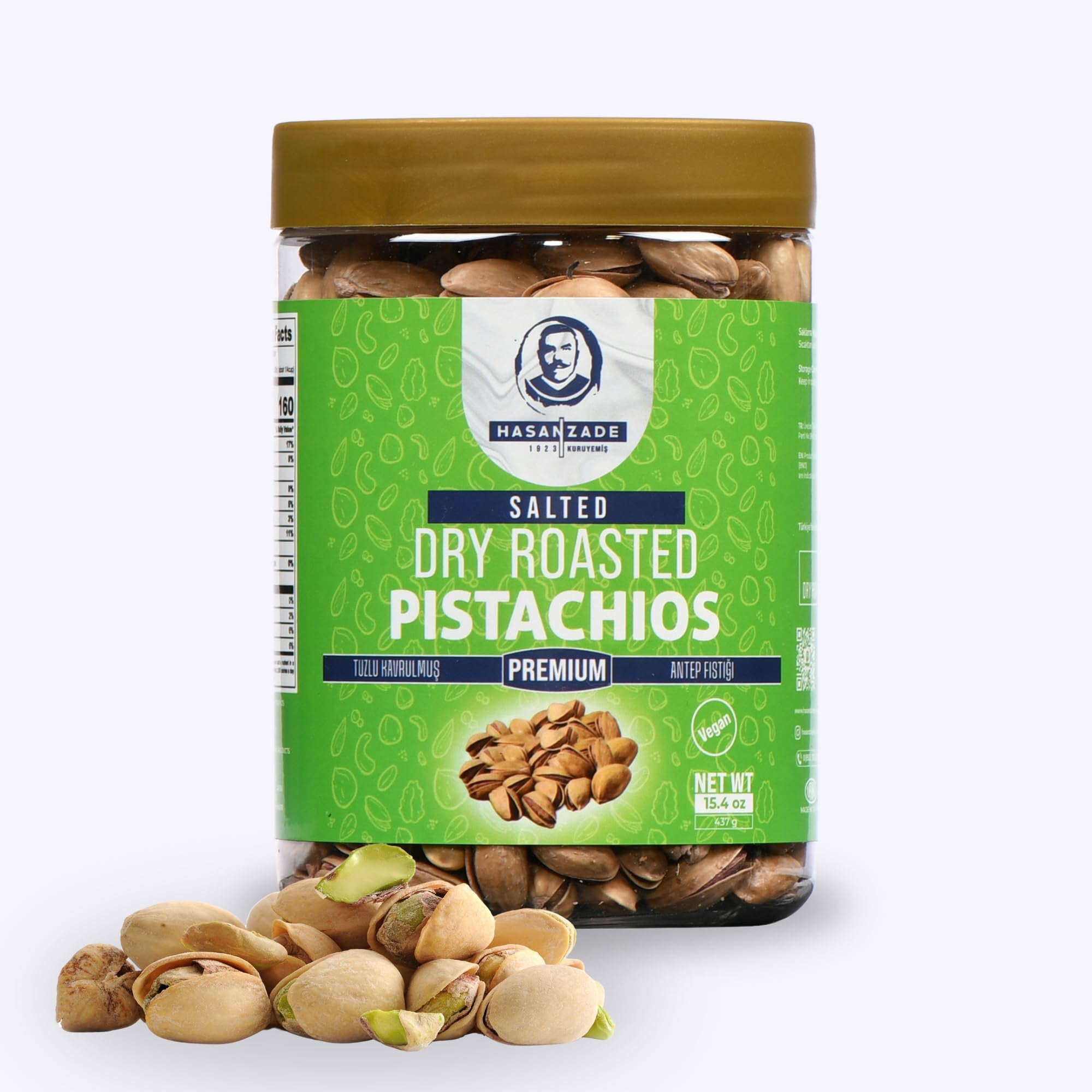 HASANZADE Turkish Antep Pistachios in Shell Salted Roasted High Protein ...