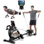 Pooboo Compact Magnetic Water Rowing Machine, Bluetooth, Foldable, Home ...