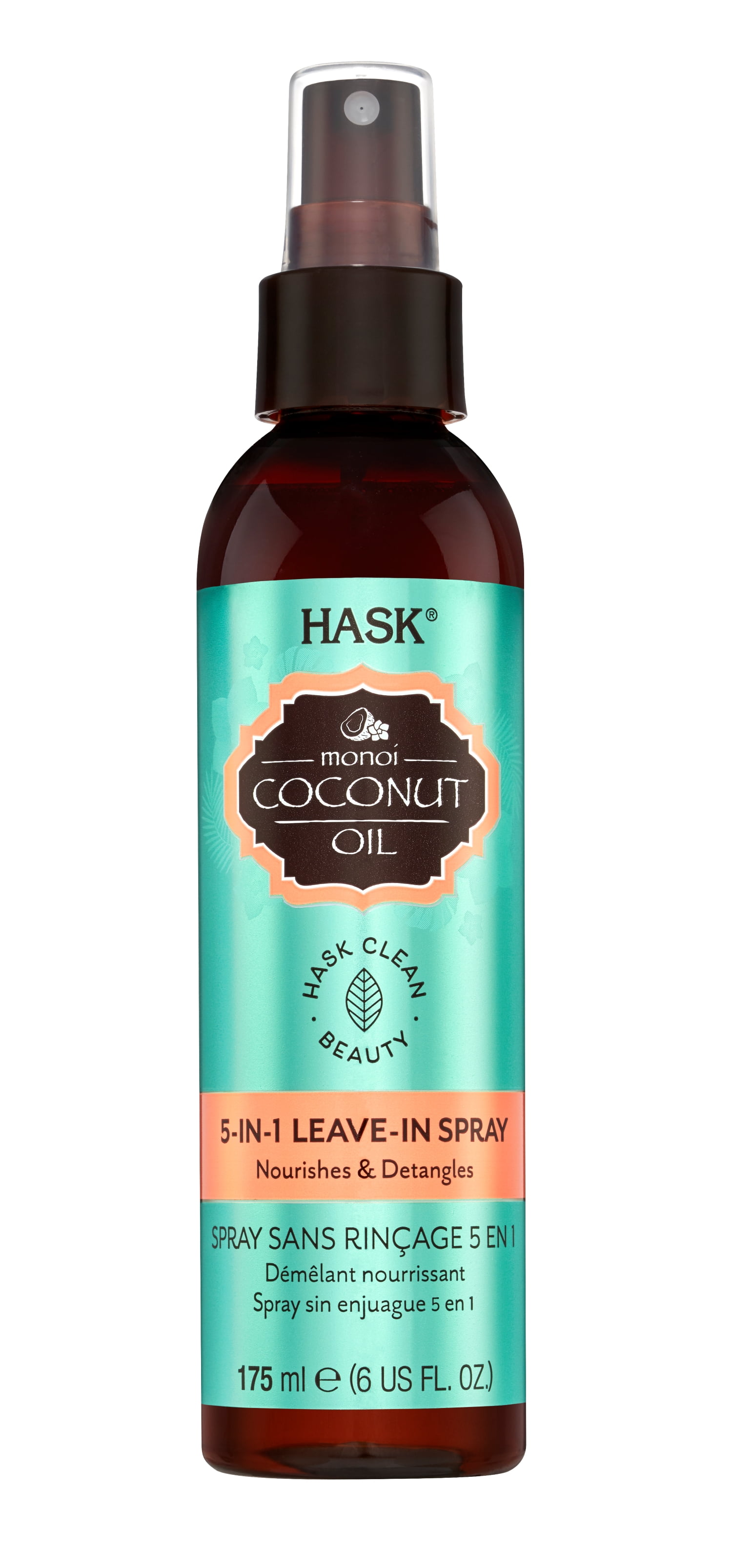 HASK Coconut Oil 5-in-1 Leave-in Spray, Sulfate-Free, Detangles ...