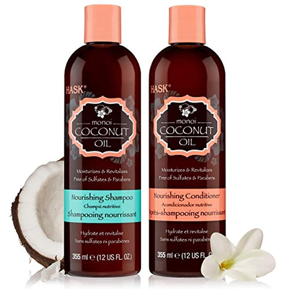 HASK COCONUT MONOI Nourishing Shampoo Conditioner Set for All Hair ...