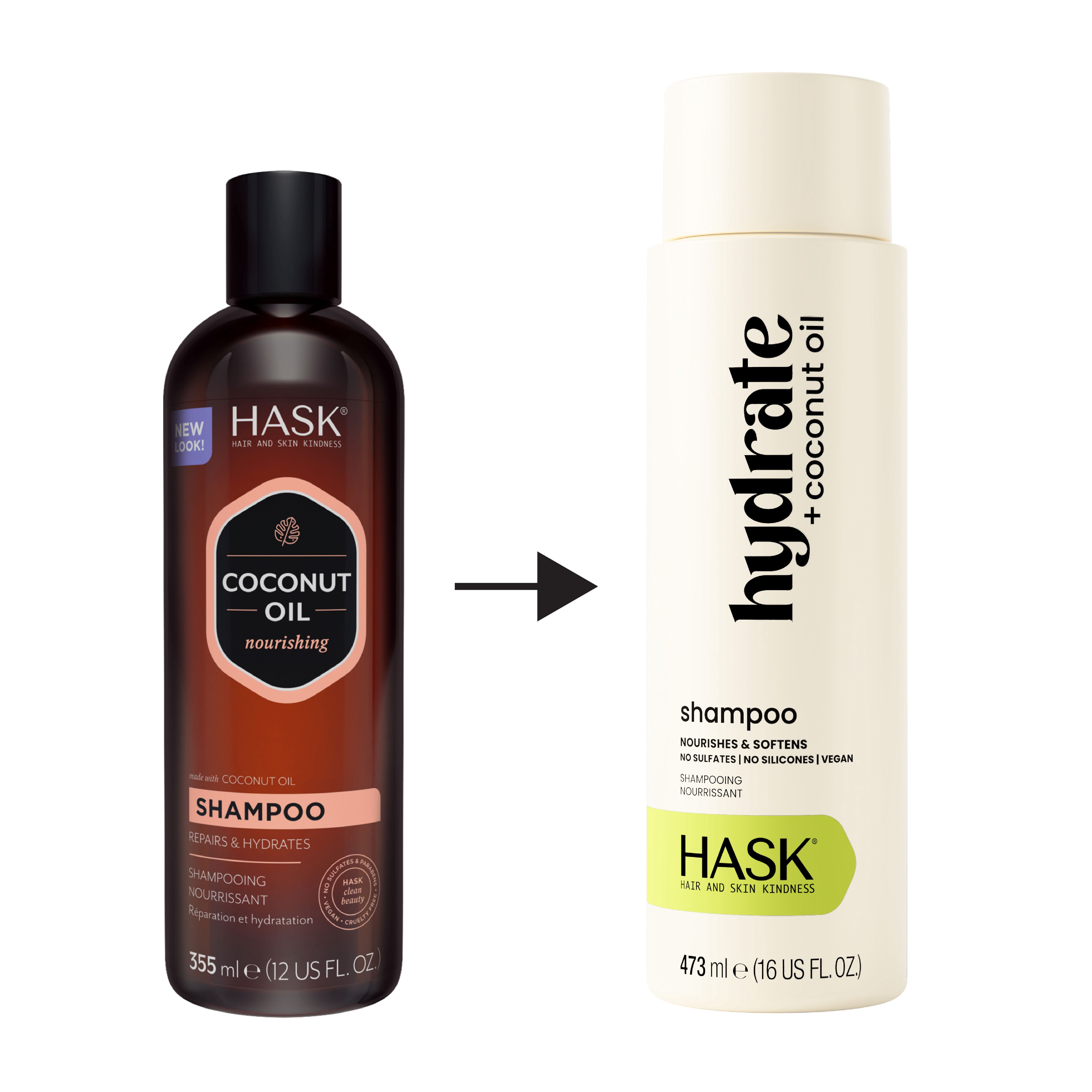 HASK Hydrate + Coconut Oil Shampoo, 16 fl oz - Walmart.com