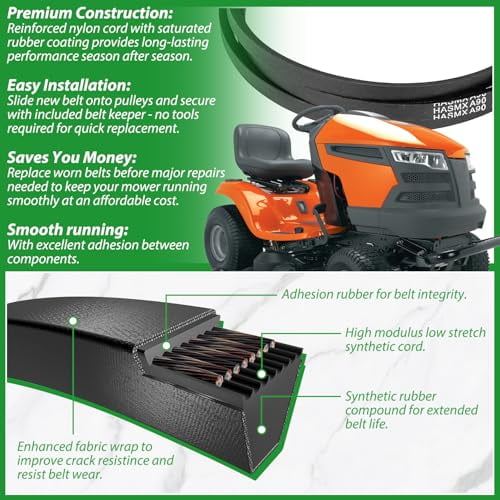 HASMX Replacement Style V Belt A90/ 4L920 Replaces for Husqvarna Models ...