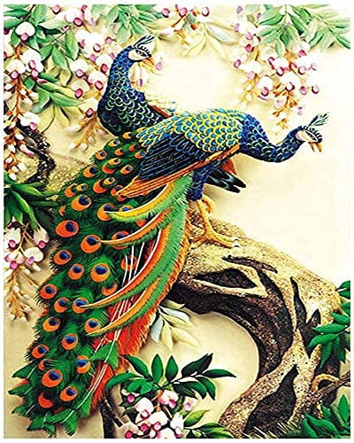 HASTHIP 5D Diamond Embroidery DIY Peacock Cross Stitch Craft Painting ...