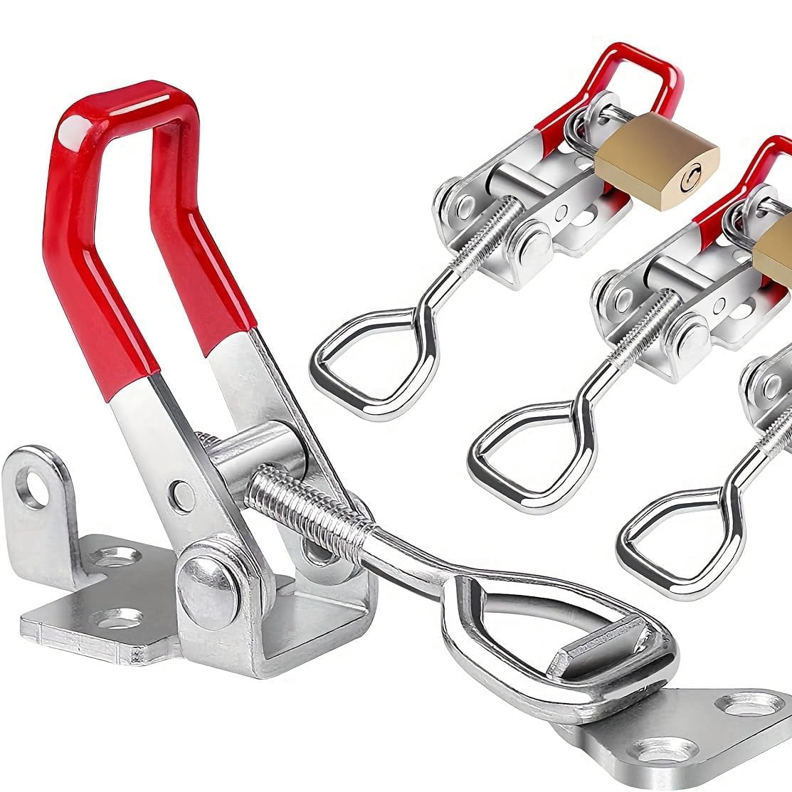 HASTHIP 6 Pcs Heavy Duty Toggle Latch Clamp Adjustable Toggle Clamp ...