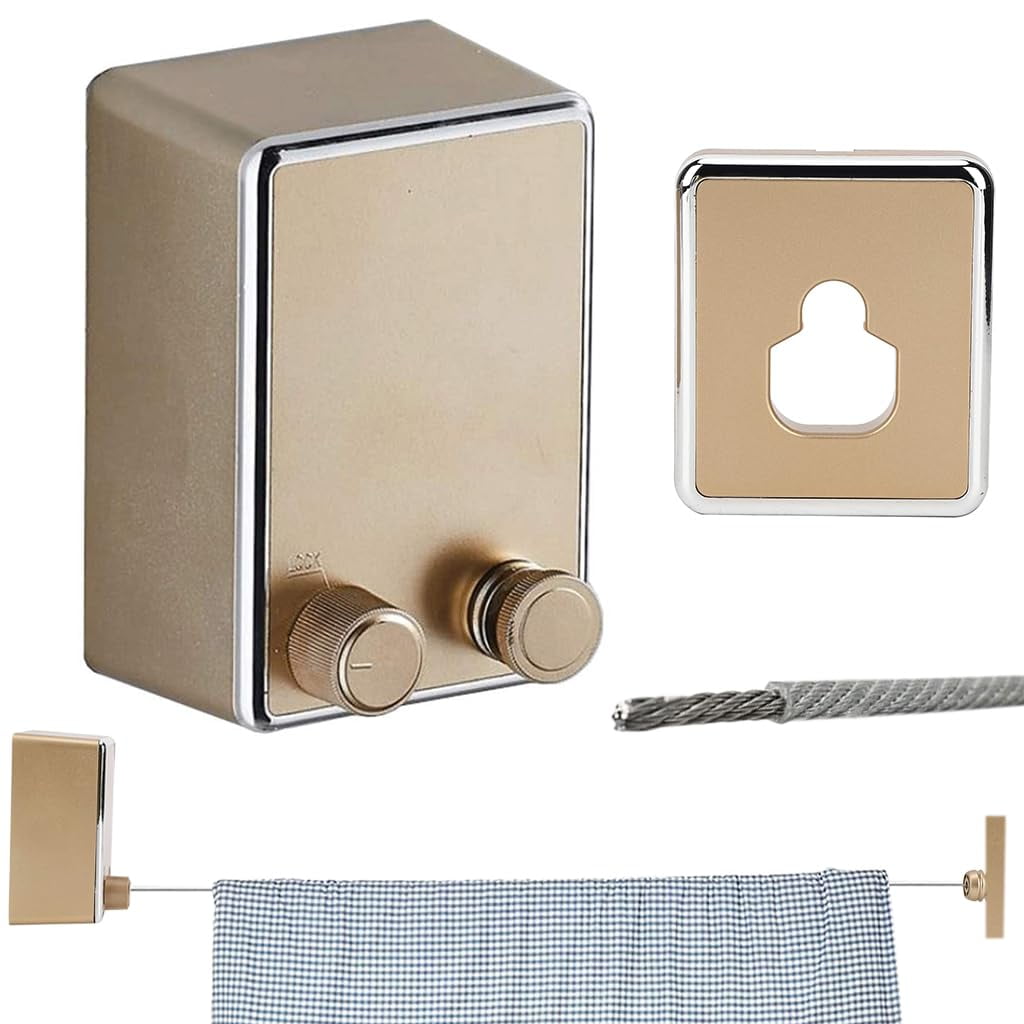 HASTHIP Retractable Clothesline 137ft Adjustable Clothesline PVC ...