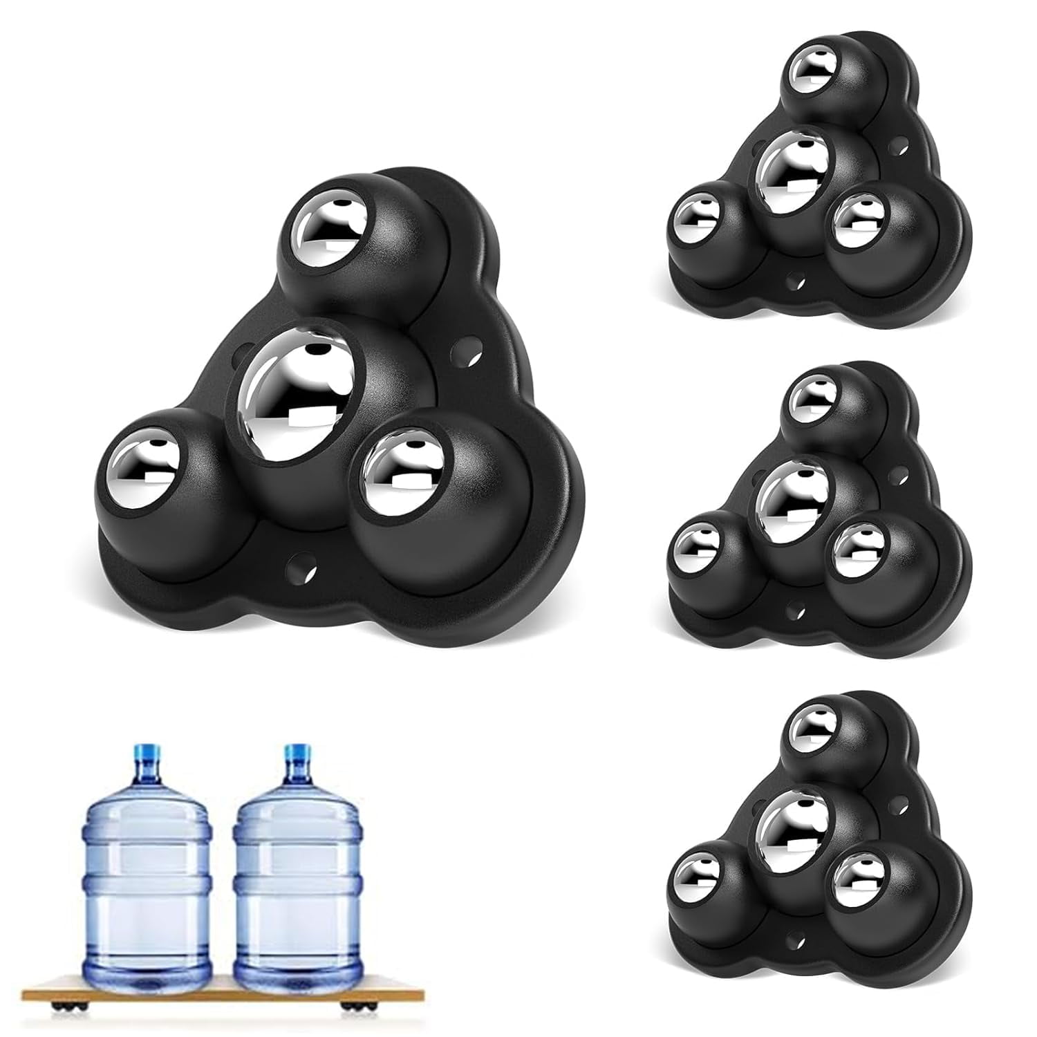 HASTHIP SelfAdhesive Caster Wheels for Furniture Moving Appliance ...