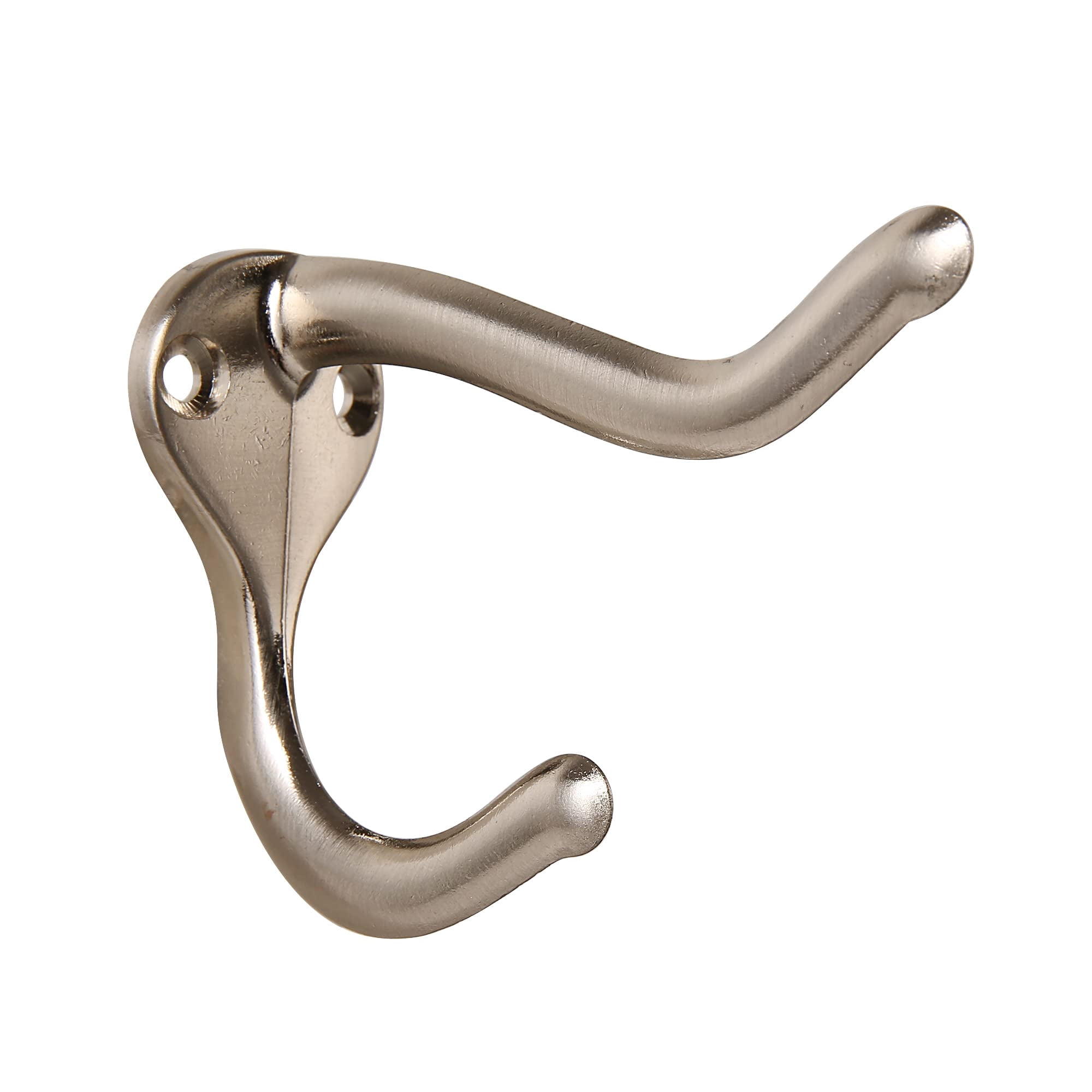 HASWARE 6 PCS Double Prong Robe Hook, Dual Coat Hooks Wall Mounted ...