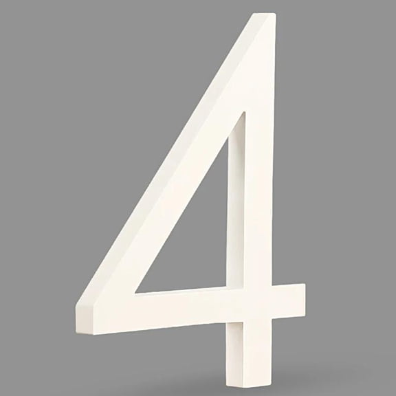 White Vinyl Numbers 6 Inch