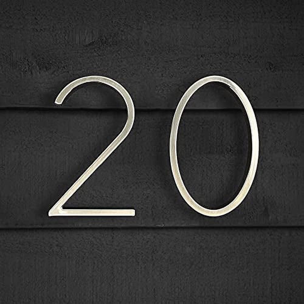 HASWARE Floating House Number Sign: 5 inch Modern Door Signage ...