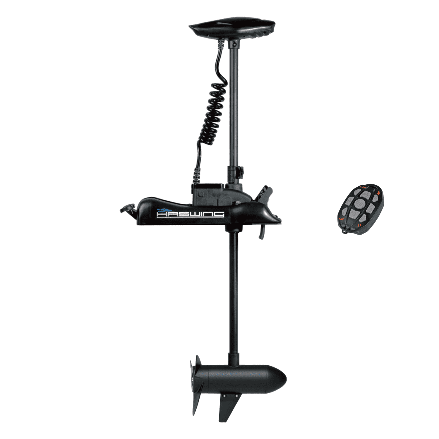 HASWING Cayman B Bow Mount 12V 55LB 54 Inch Shaft Electric Trolling ...