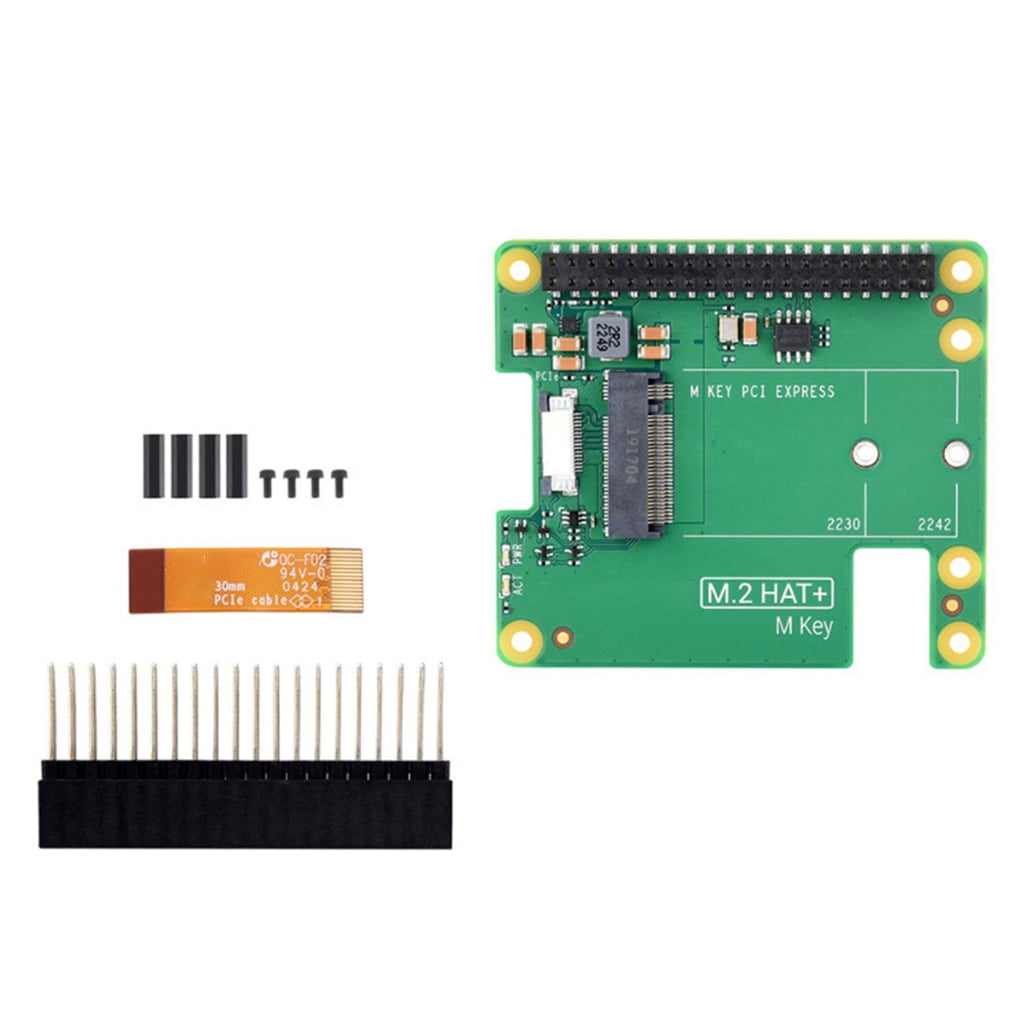 HAT+ Gen2 Gen3 NVME SSD 2230/2242 PCIE 16Pin GPIO Expansion Board LED ...