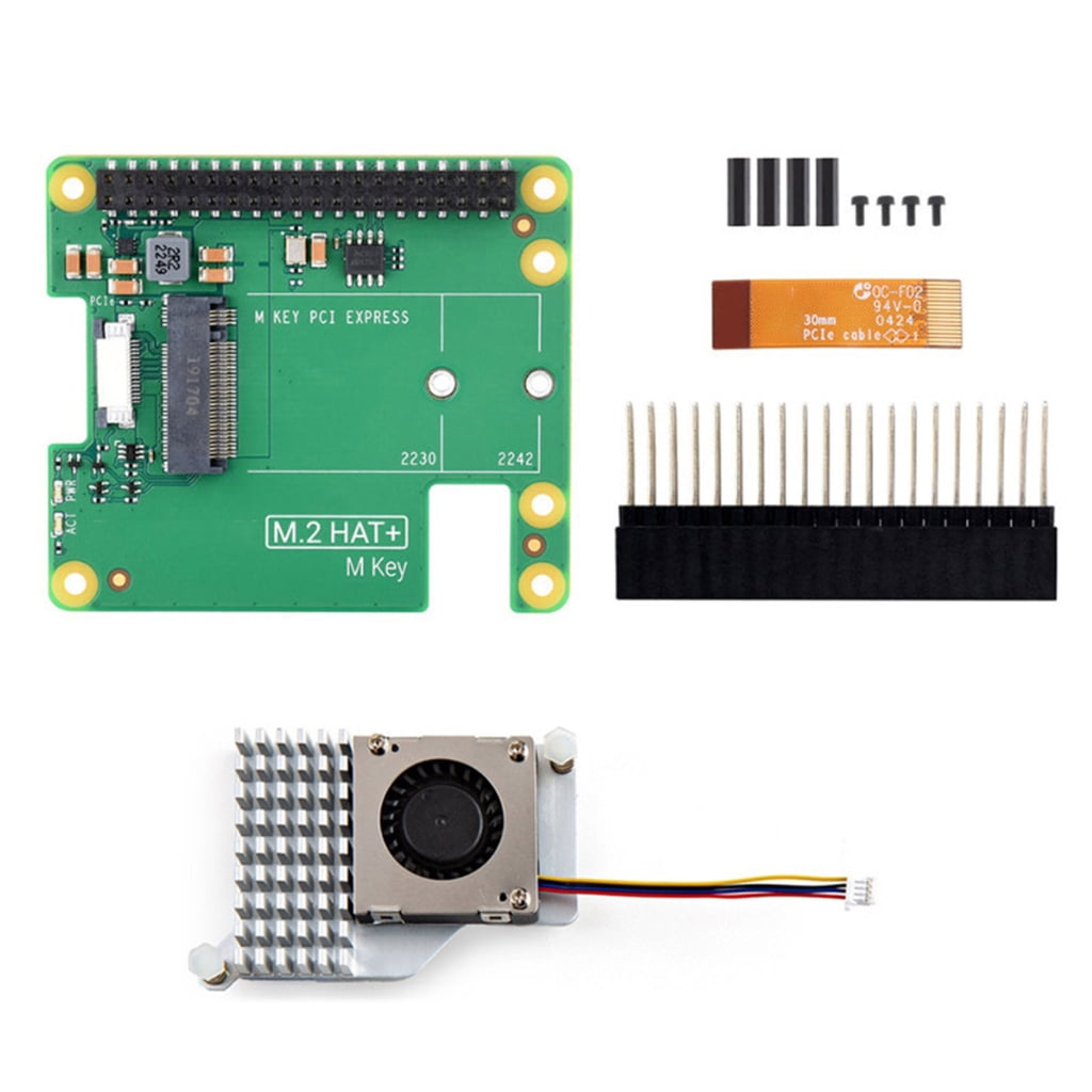 HAT+ Gen2 Gen3 NVME SSD 2230/2242 PCIE GPIO Expansion Board with 16PIN ...