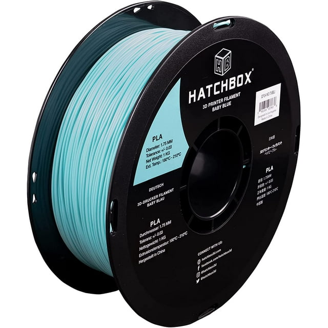 Hatchbox PLA 3D Printer Filaments for 3D Printers, Baby Blue - Walmart.com