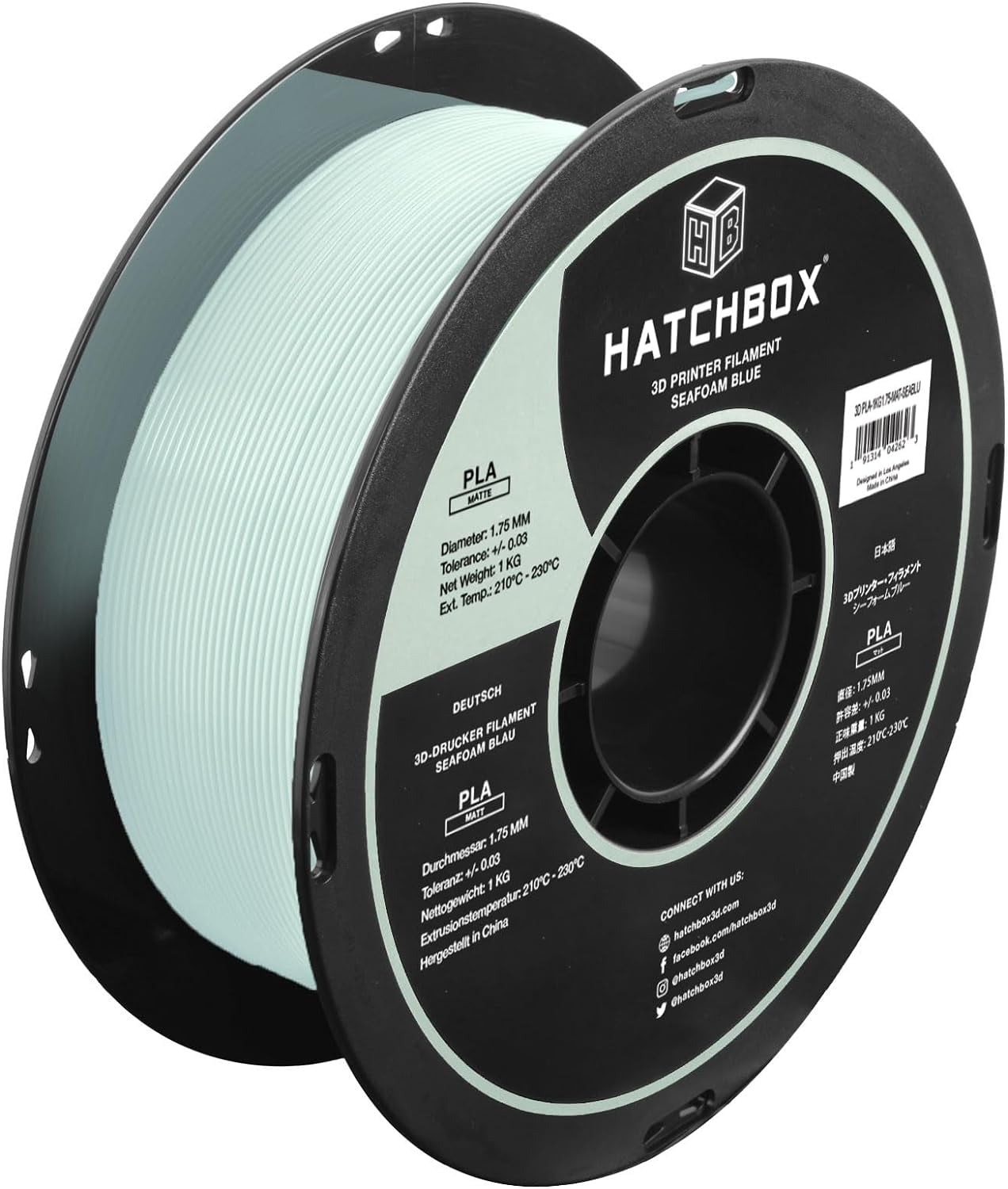 HATCHBOX Matte PLA 3D Printer Filament, Dimensional Accuracy +/- 0.03 ...