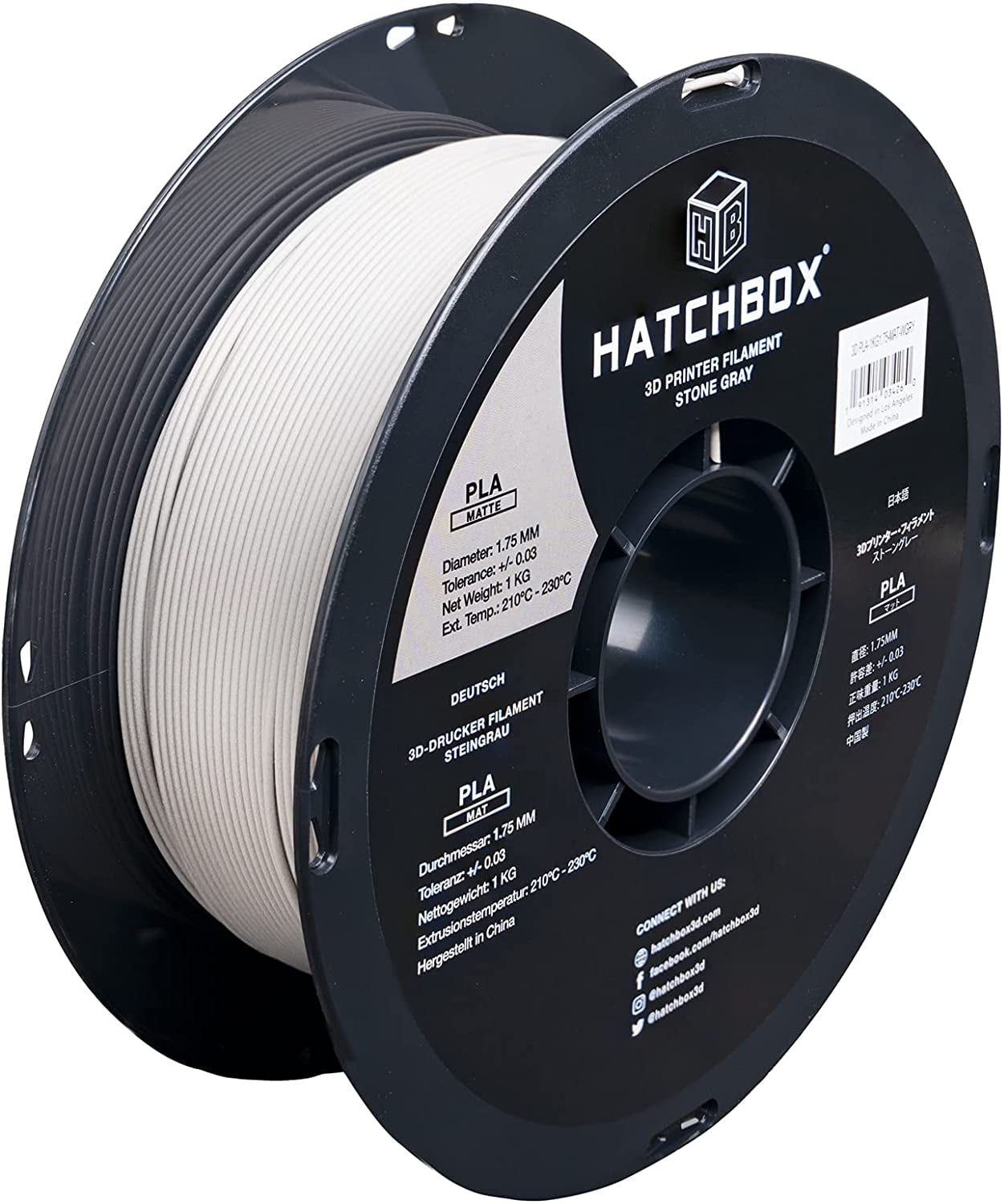 HATCHBOX Matte PLA 3D Printer Filament, Dimensional Accuracy +/- 0.03 ...