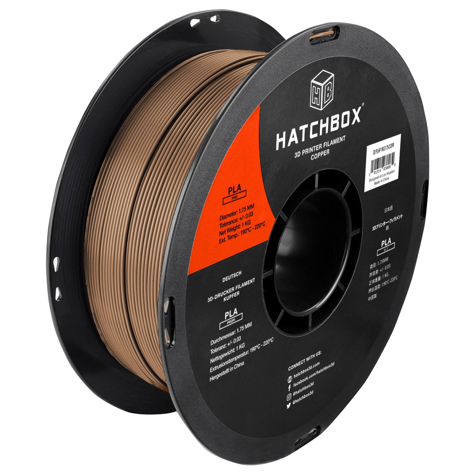 HATCHBOX PLA PRO+ 3D Printer Filament, Dimensional Accuracy +/- 0.03 mm ...