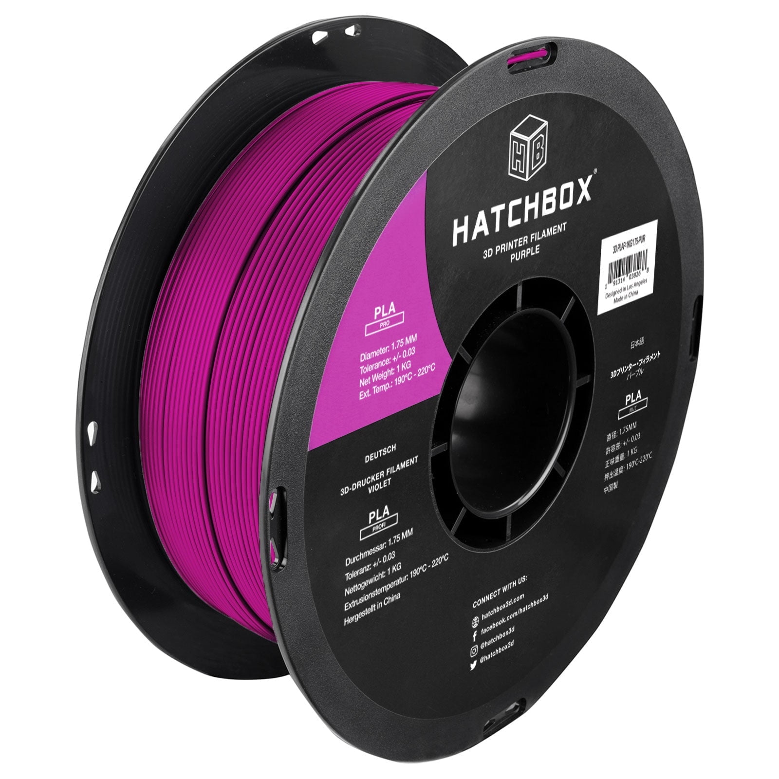 HATCHBOX PLA PRO+ 3D Printer Filament, Dimensional Accuracy +/- 0.03 mm ...