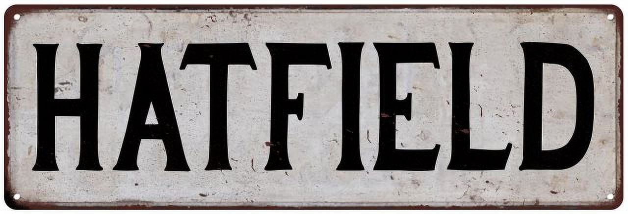 HATFIELD Vintage Look Rustic Chic Metal Sign 8x24 108240036926 ...