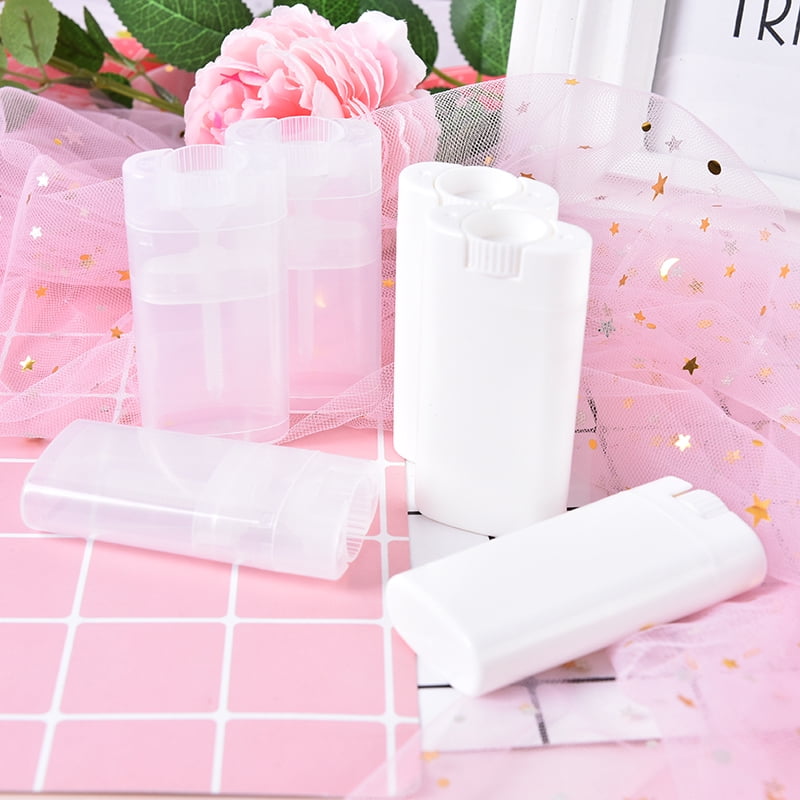 HATISS 10pcs 20ml plastic empty oval lip balm tubes containers lipstick ...