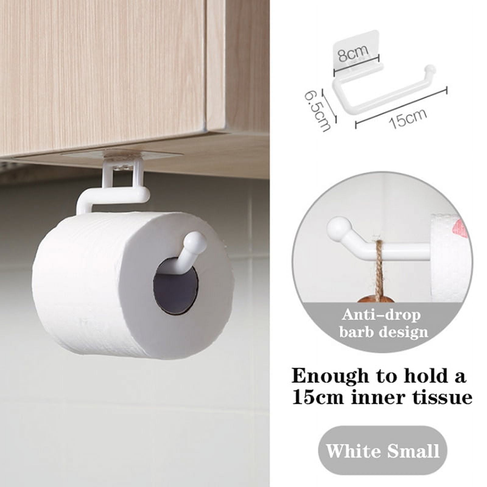 HATISS Metal Under Cabinet Paper Roll Rack Towel Holder Tissue Hanger ...