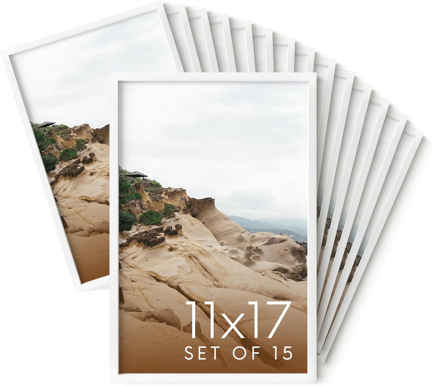 HAUS AND HUES 11x17 White Metal Picture Frames - Features Premium ...