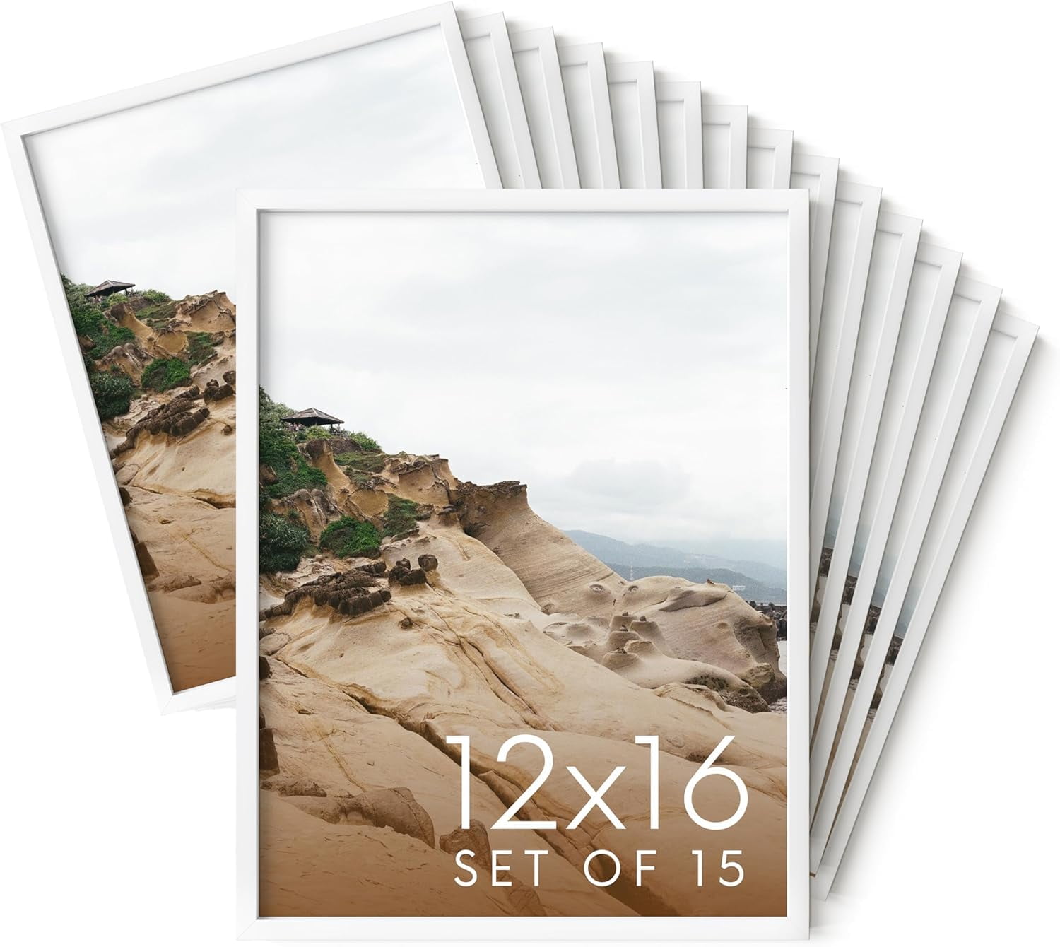 HAUS AND HUES 12x16 Silver Metal Picture Frames - Features Premium ...