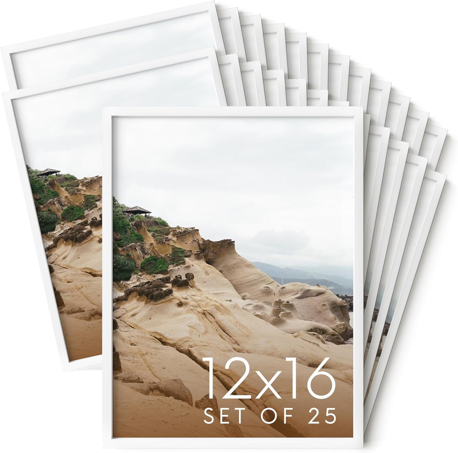 HAUS AND HUES 12x16 Silver Metal Picture Frames - Features Premium ...