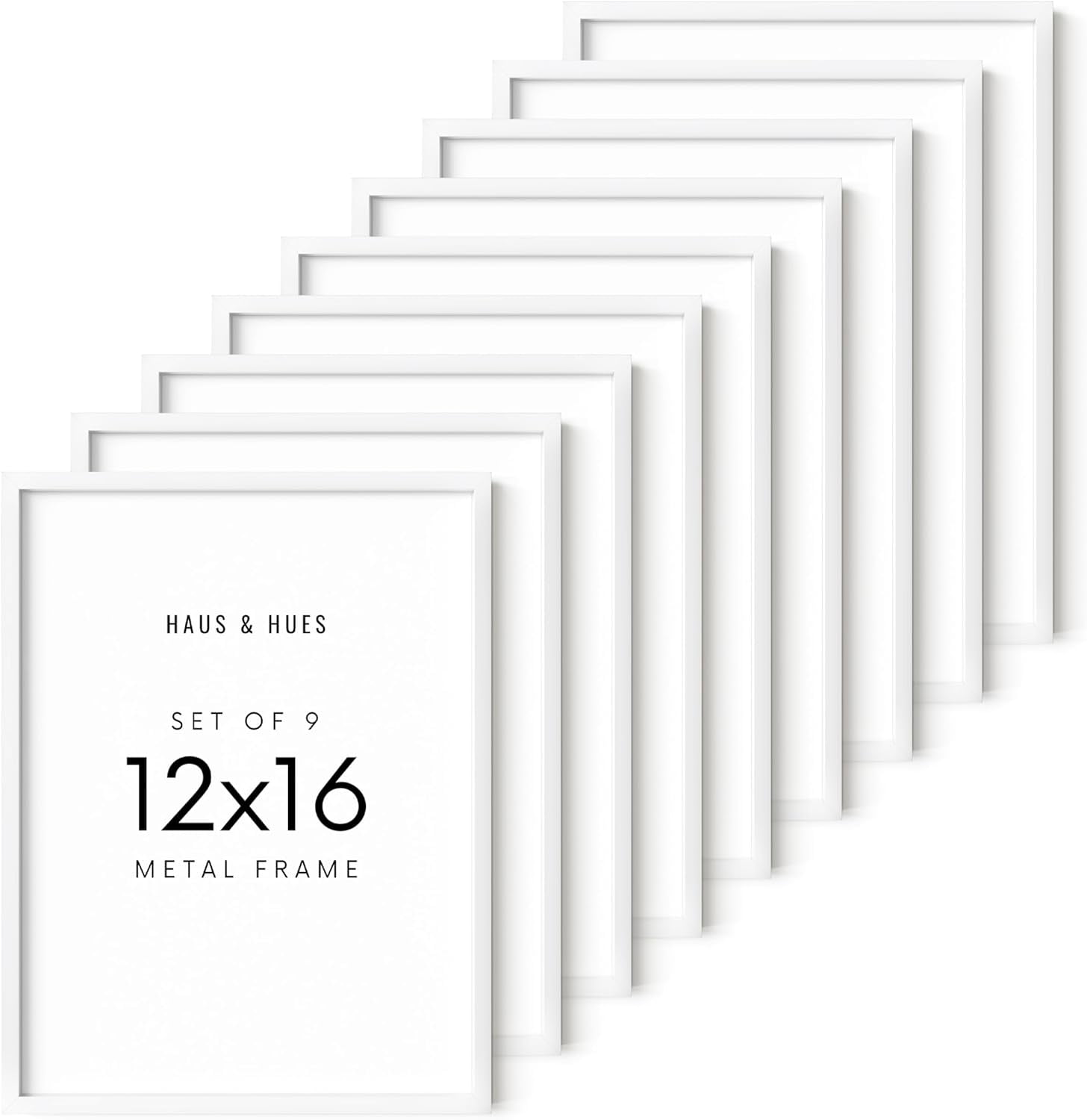 HAUS AND HUES 12x16 White Metal Picture Frames - Features Premium ...