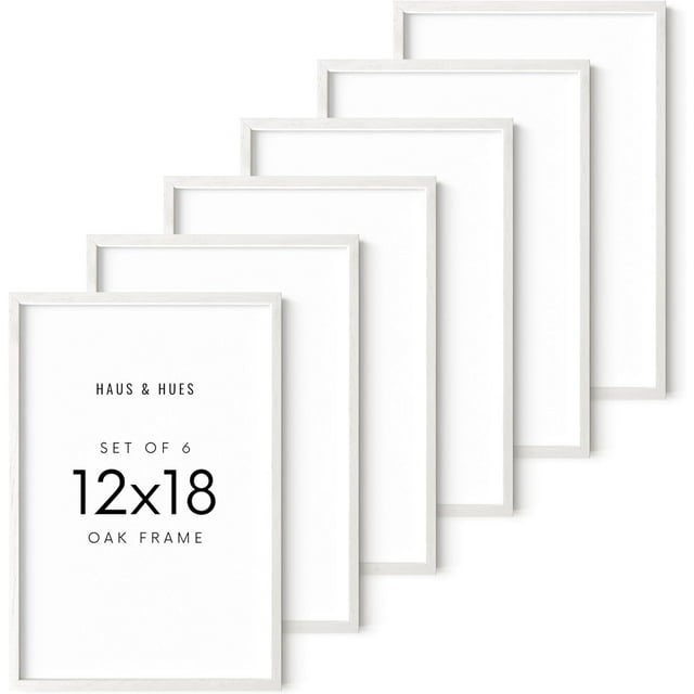 HAUS AND HUES 12x18 Picture Frames for Wall - Set of 6, Poster Frames ...