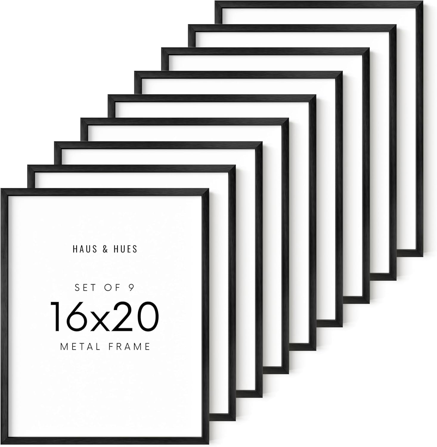 HAUS AND HUES 16x20 Black Metal Picture Frames - Features Premium ...