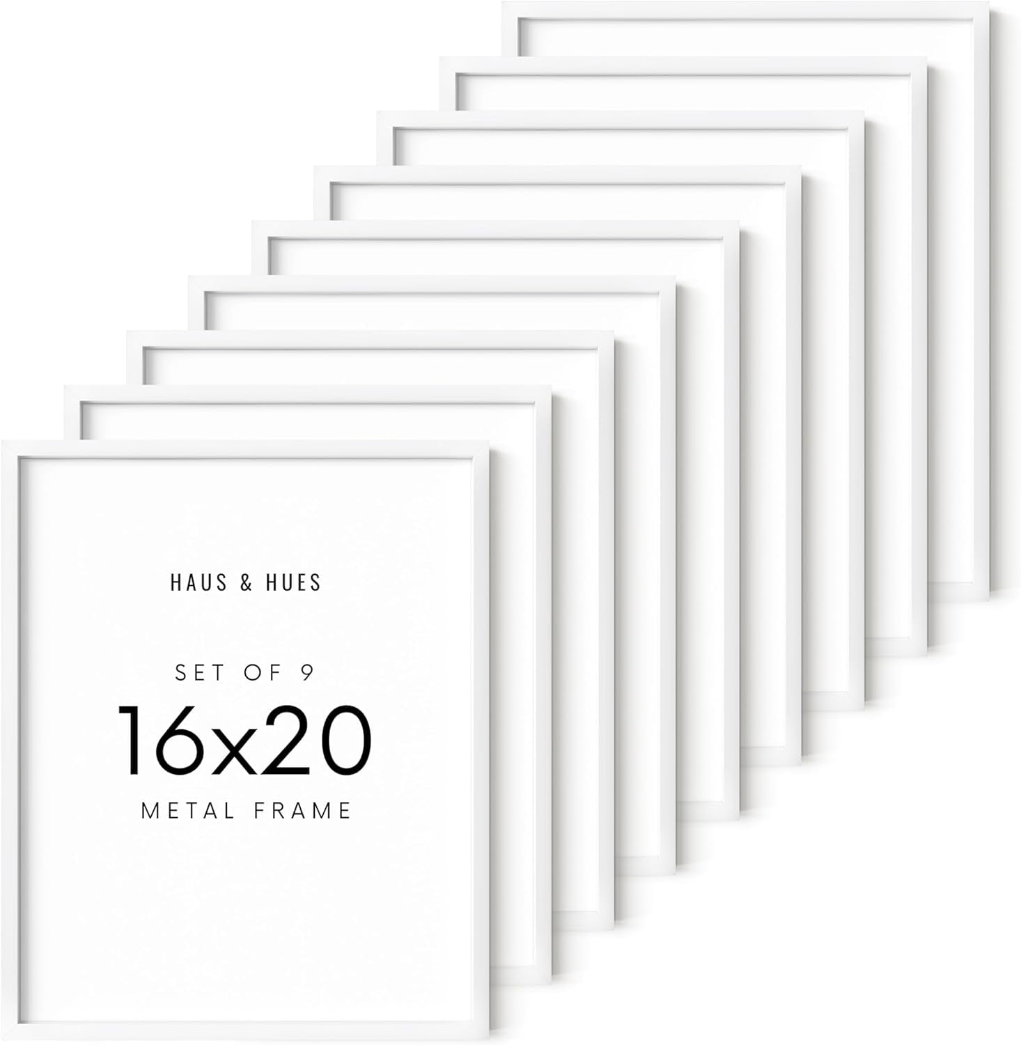 HAUS AND HUES 16x20 Silver Metal Picture Frames - Features Premium ...