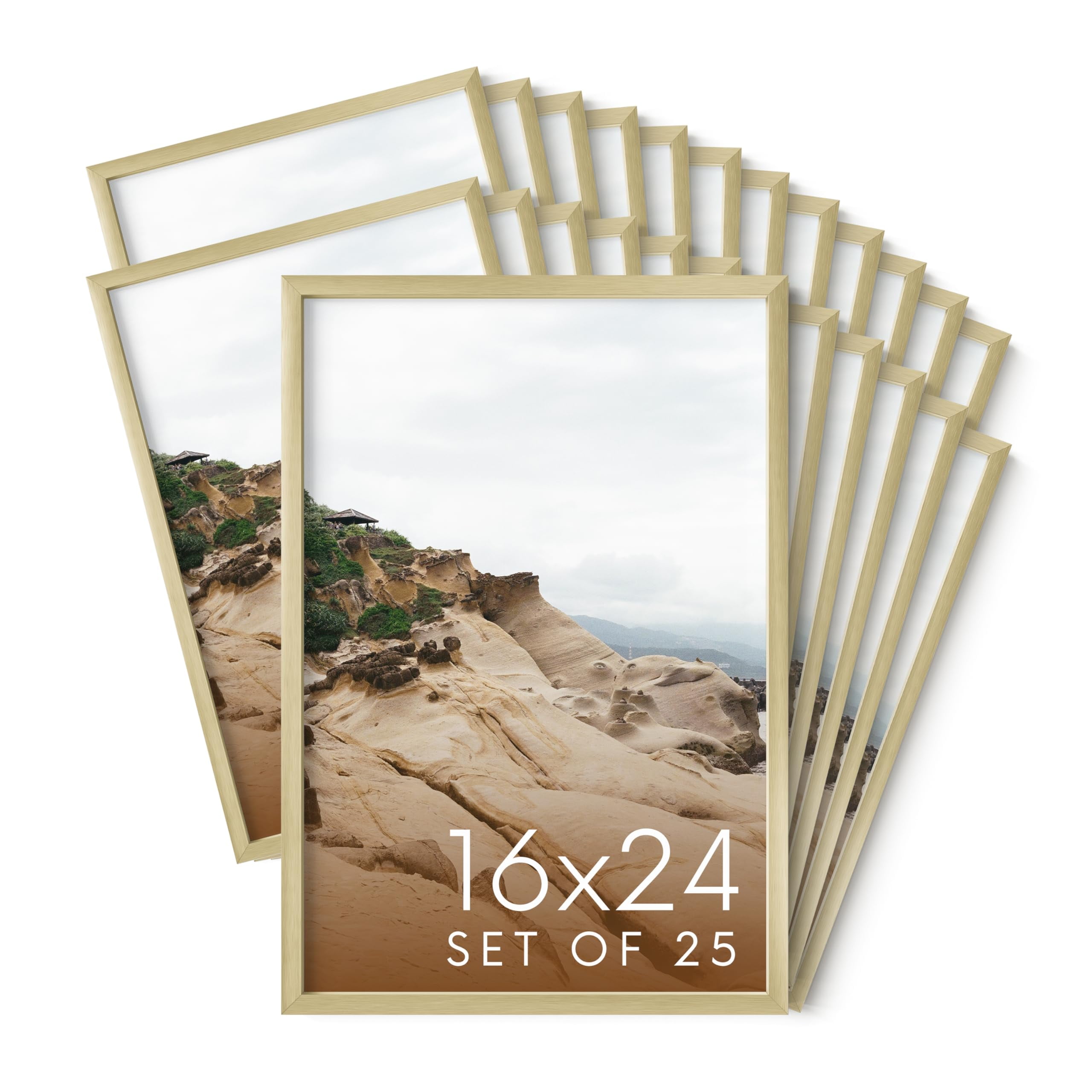 HAUS AND HUES 16x24 Gold Metal Picture Frames - Features Premium ...