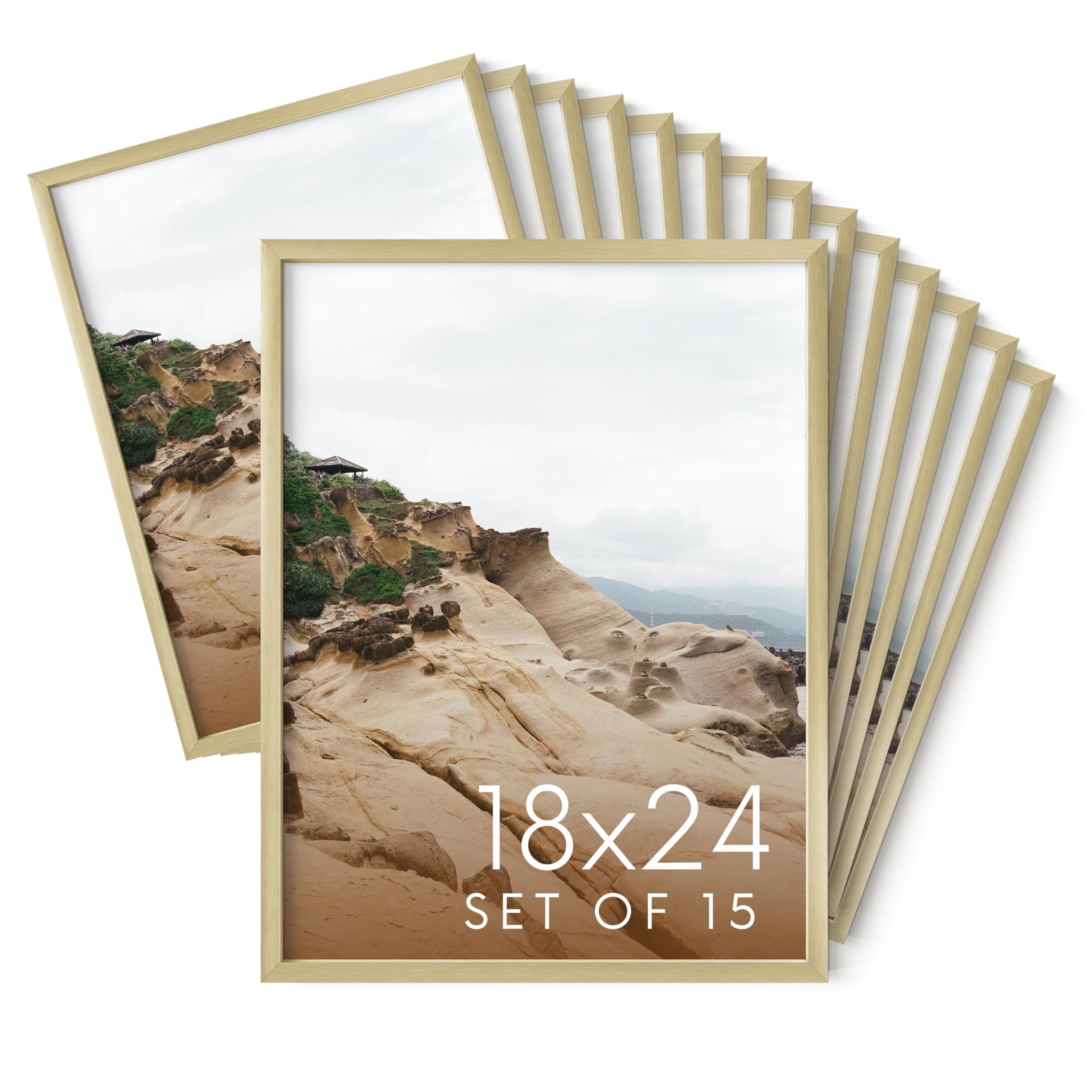 HAUS AND HUES 18x24 Gold Metal Picture Frames - Features Premium ...