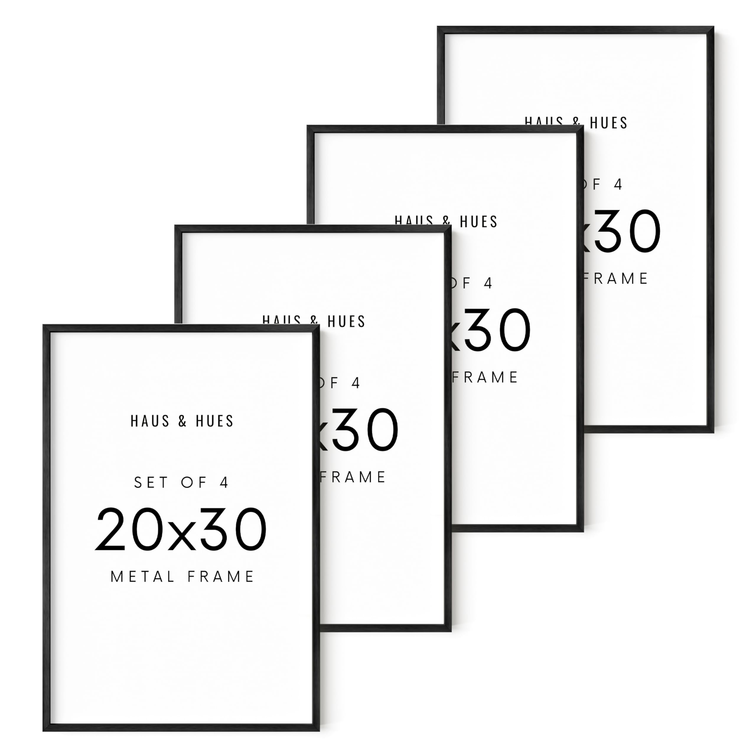 HAUS AND HUES 20x30 Black Metal Picture Frames - Features Premium ...