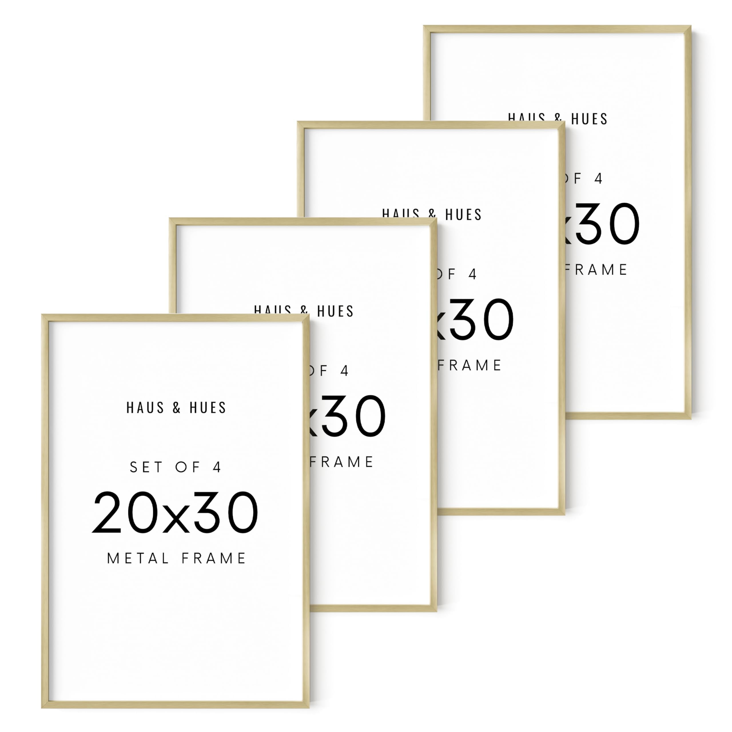 HAUS AND HUES 20x30 Gold Metal Picture Frames - Features Premium ...