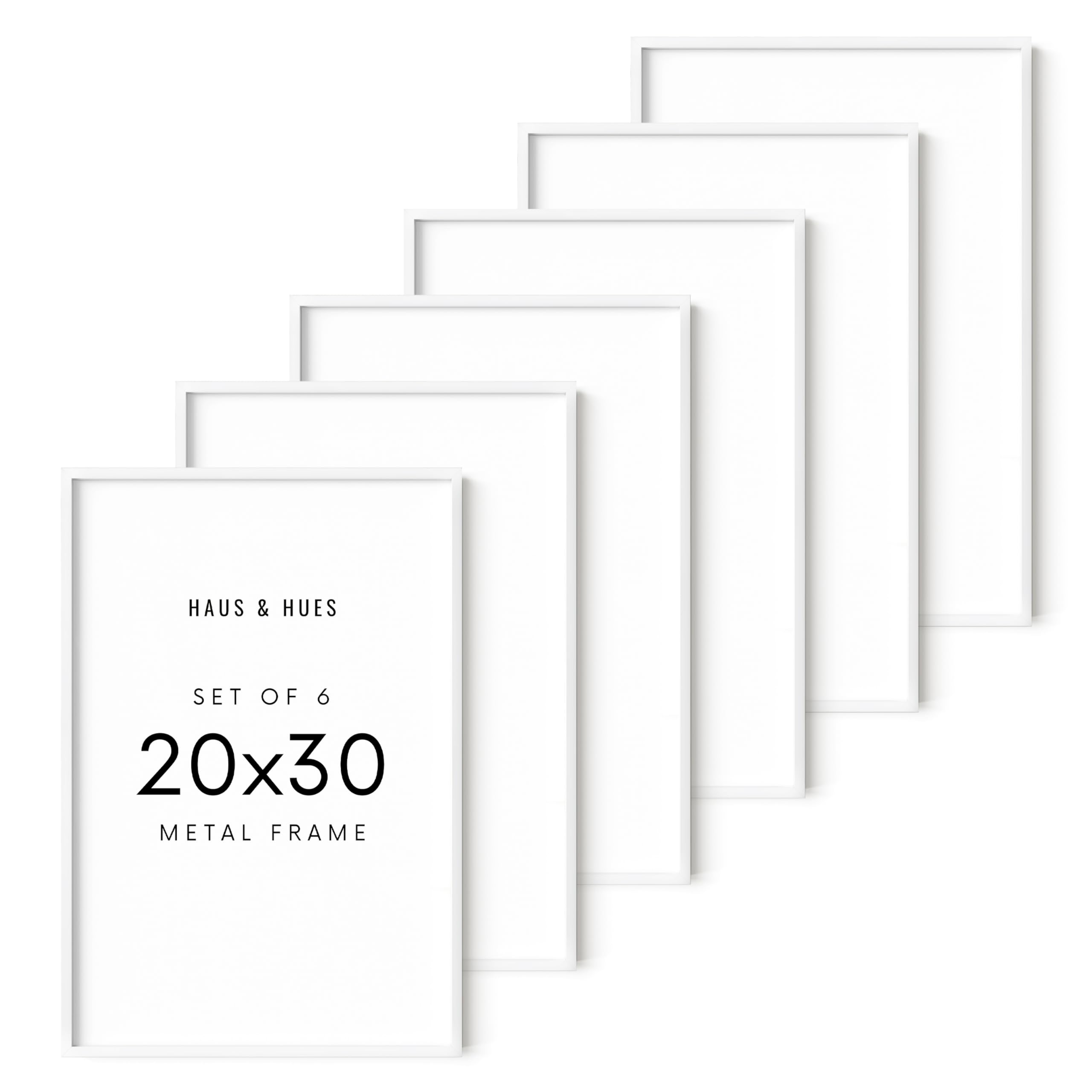 HAUS AND HUES 20x30 White Metal Picture Frames - Features Premium ...