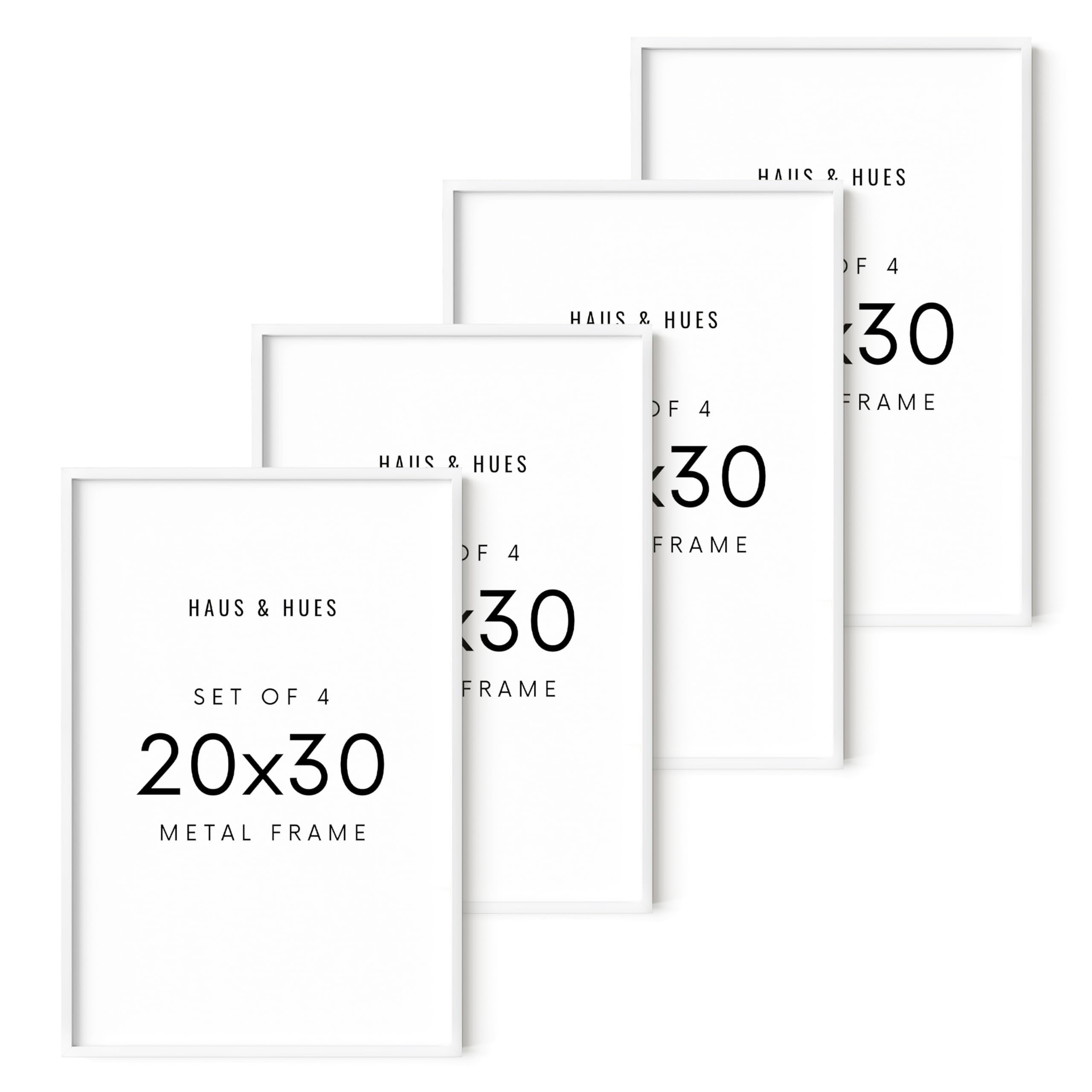 HAUS AND HUES 20x30 White Metal Picture Frames - Features Premium ...